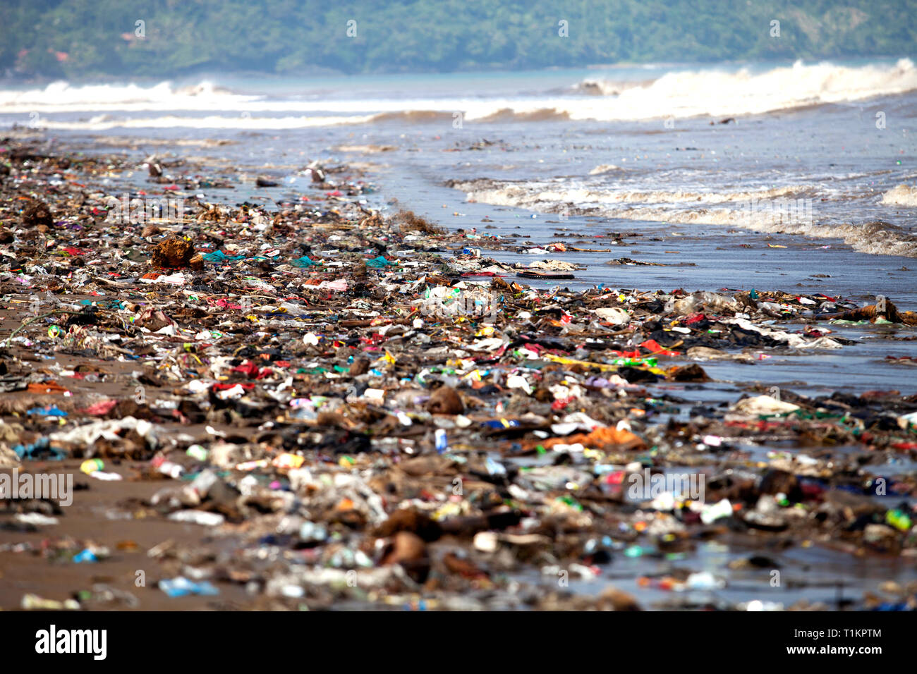 Lot of Garbage on the Beach Stock Photo - Alamy