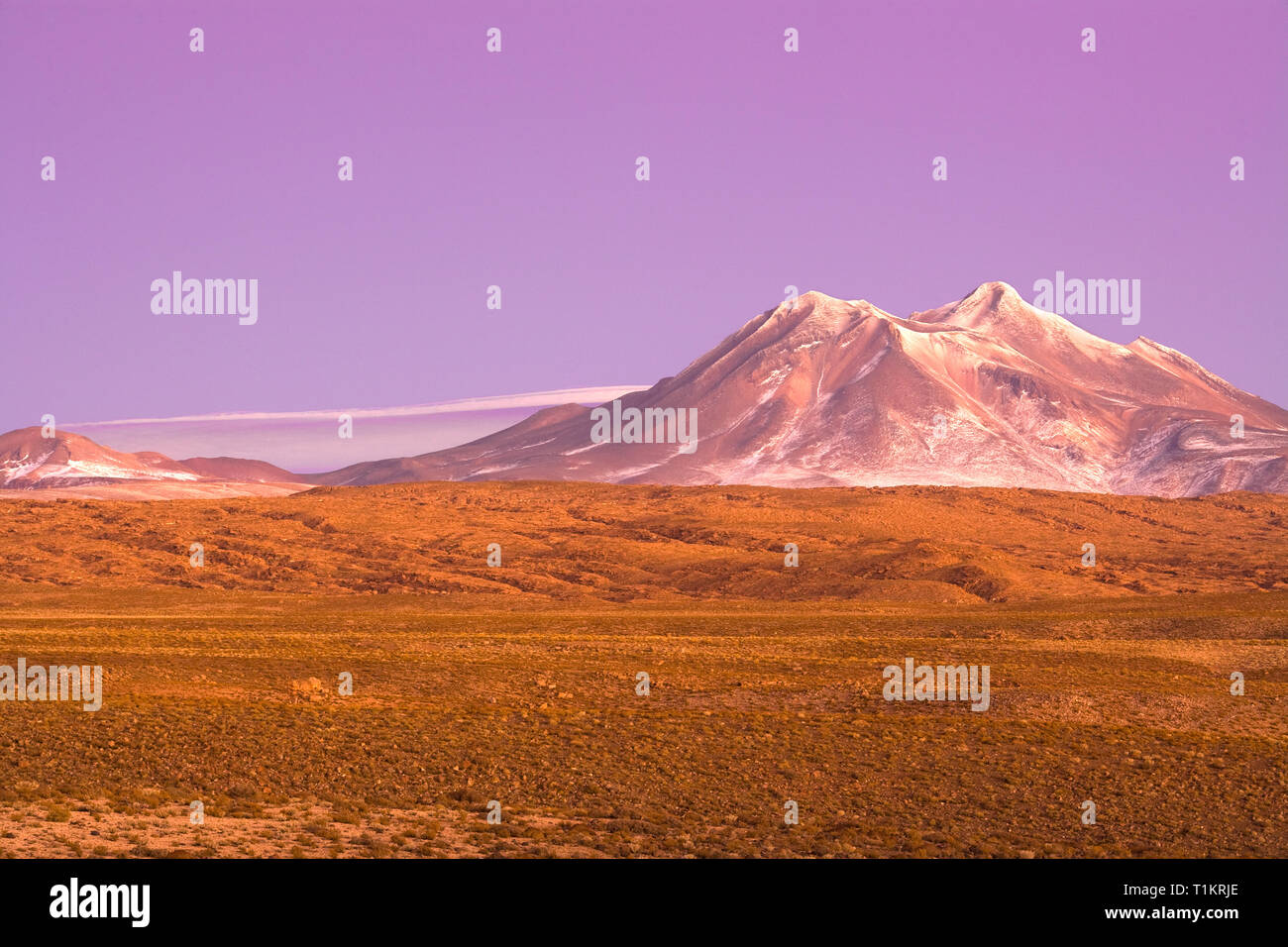 Hills in the Altiplano (High Andean plateau), Atacama desert, Chile ...