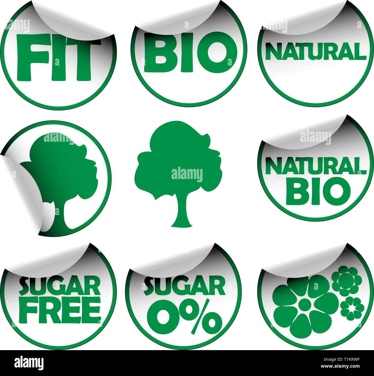 Set of labels for organic, fresh, healthy, bio food Stock Vector Image ...