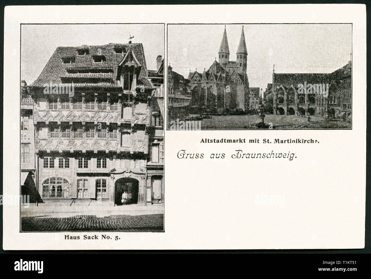 geography / travel, Germany, Lower Saxony, Brunswick, postcard with the ...
