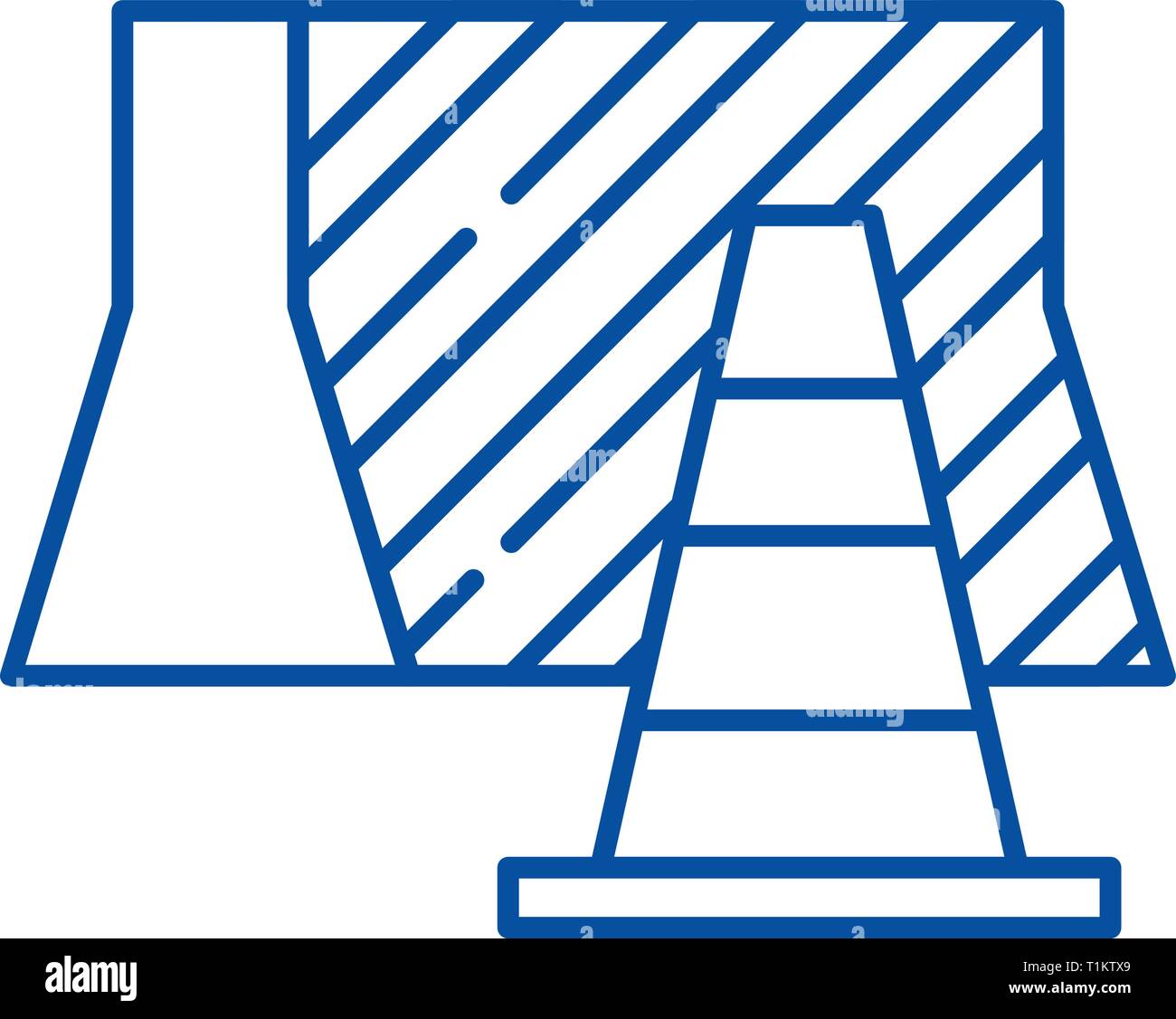 Suburban signs line icon concept. Suburban signs flat vector symbol ...