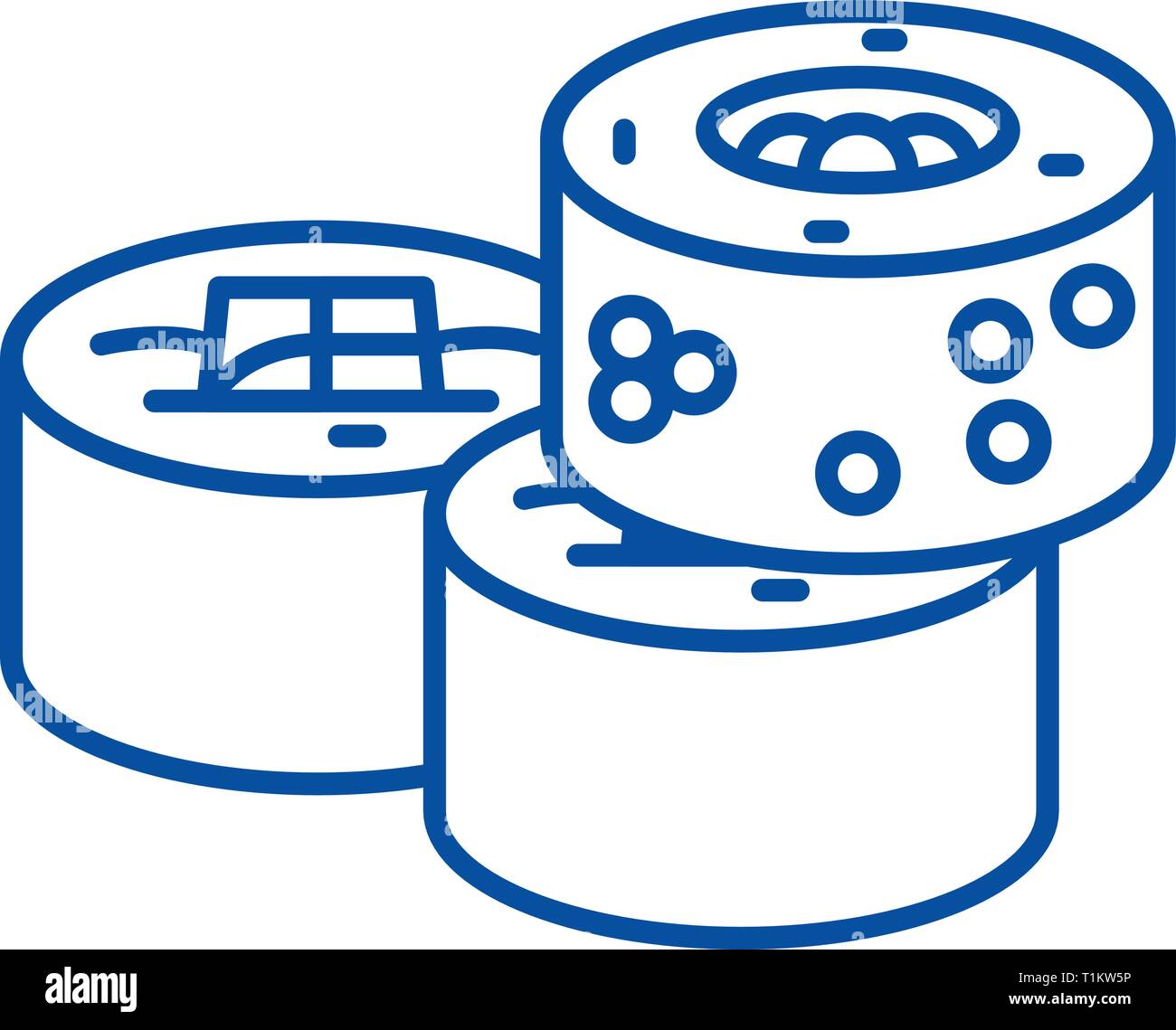 California sushi rolls ginger Stock Vector Images - Alamy