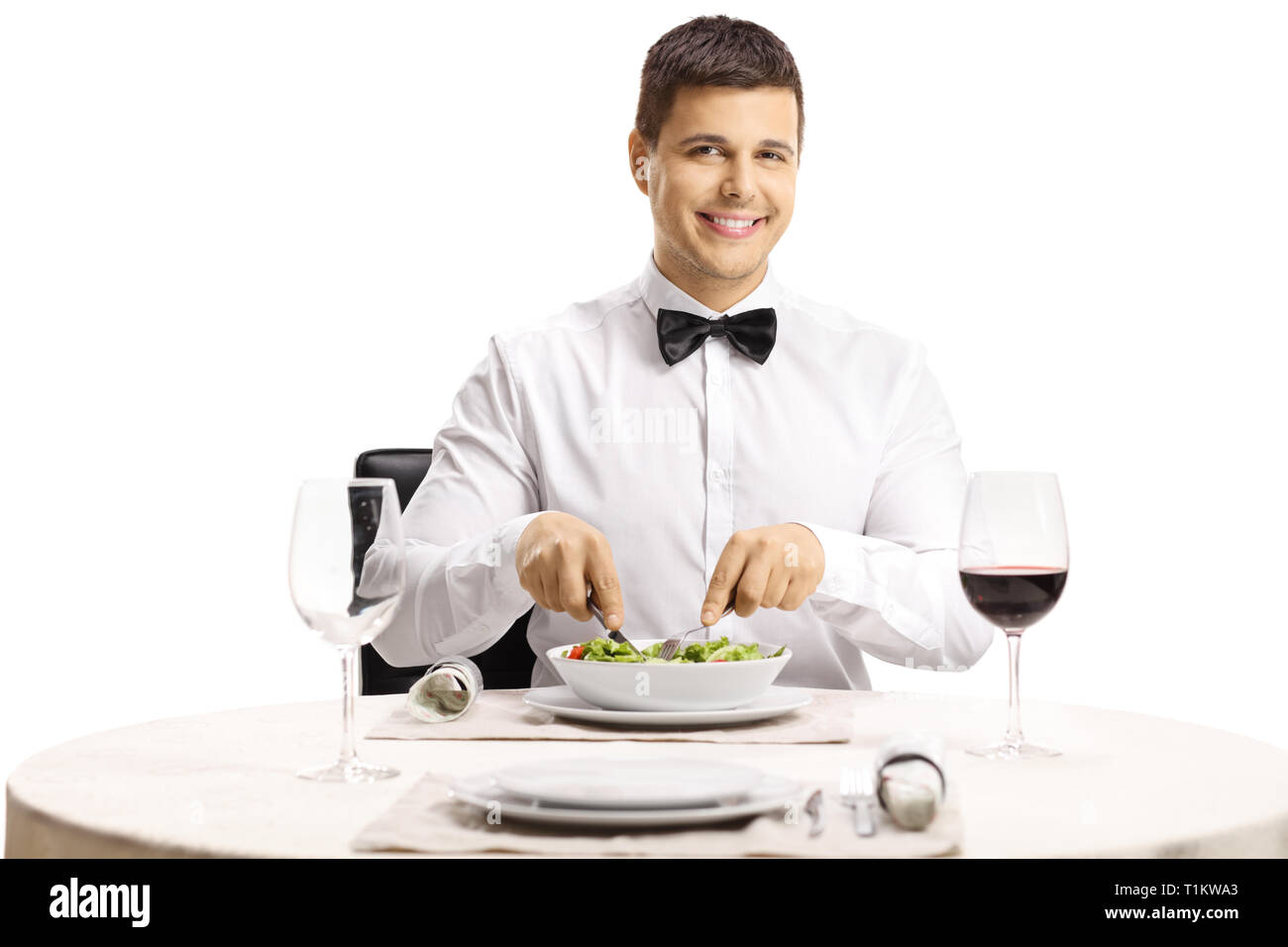 One Person Eating At Table