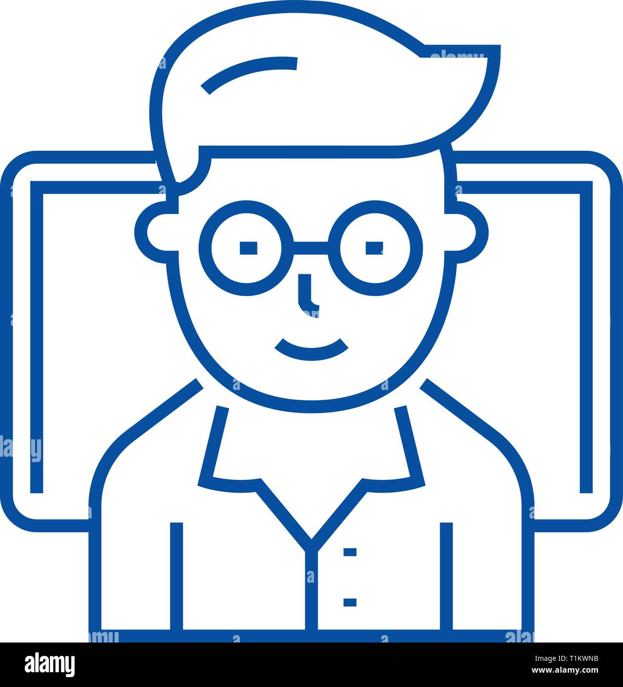 Professor laptop Stock Vector Images - Alamy