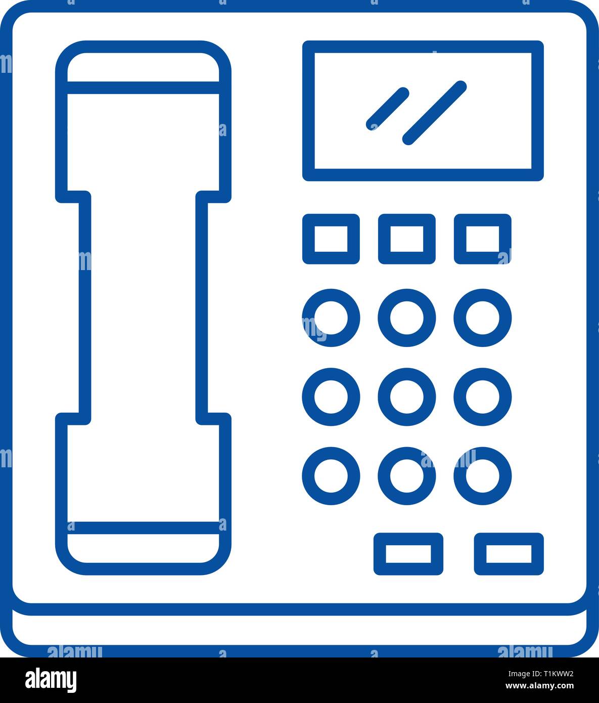 Telephone line icon concept. Telephone flat vector symbol, sign ...