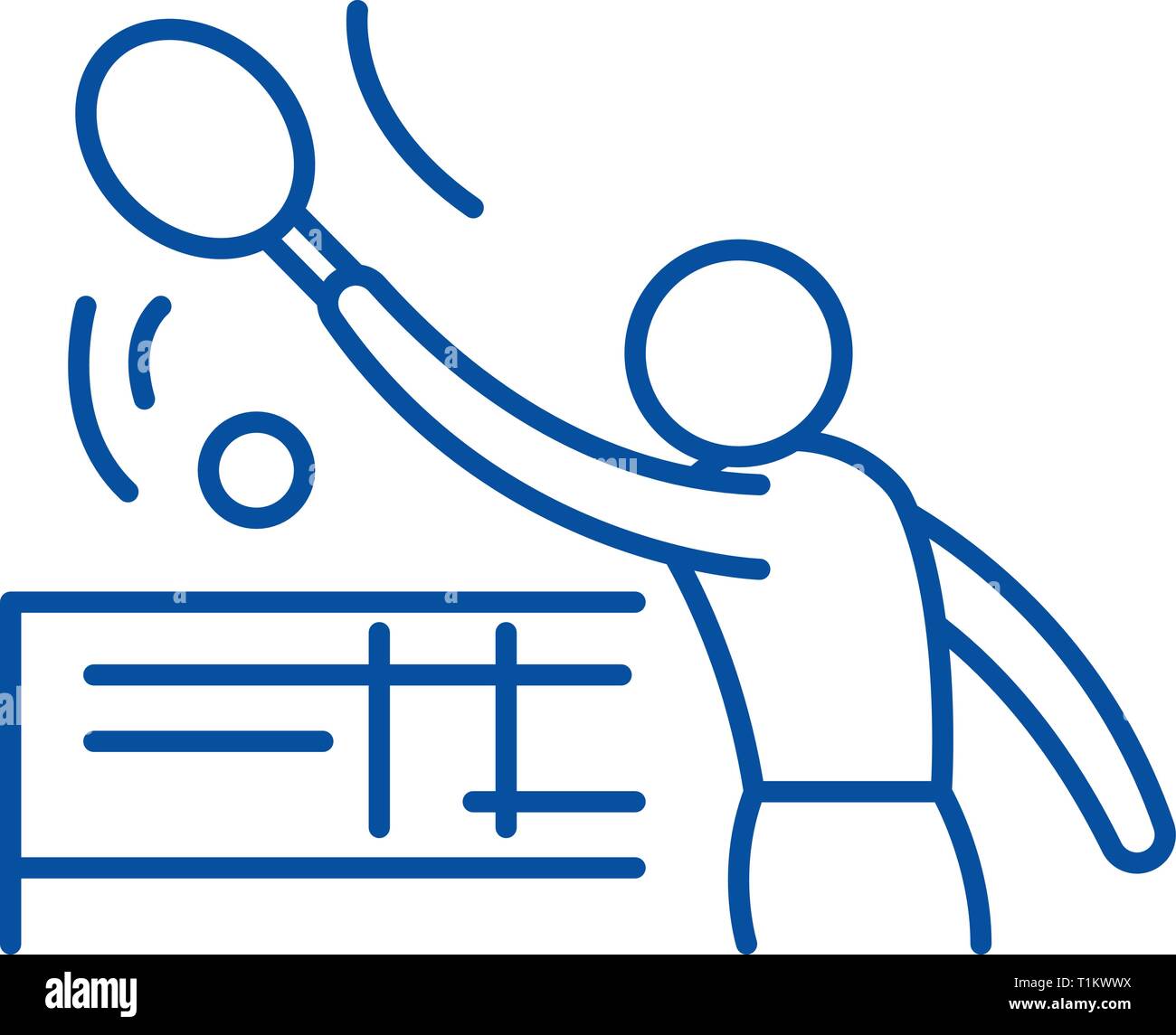 Tenis line icon concept. Tenis flat vector symbol, sign, outline ...