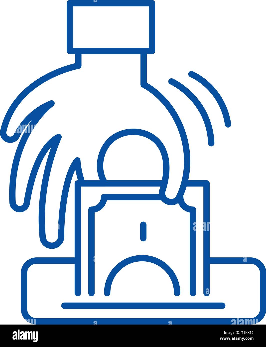 Theft line icon concept. Theft flat vector symbol, sign, outline ...