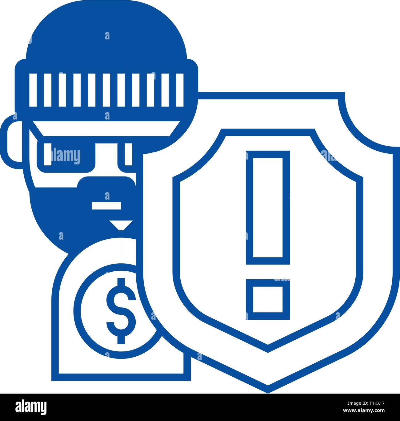 Woman and home and intruder Stock Vector Images - Alamy