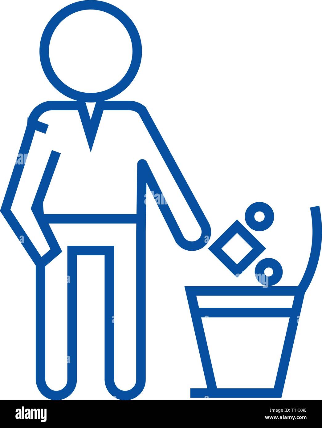 Throw Your Rubbish In The Bin Stock Photos & Throw Your Rubbish In The ...