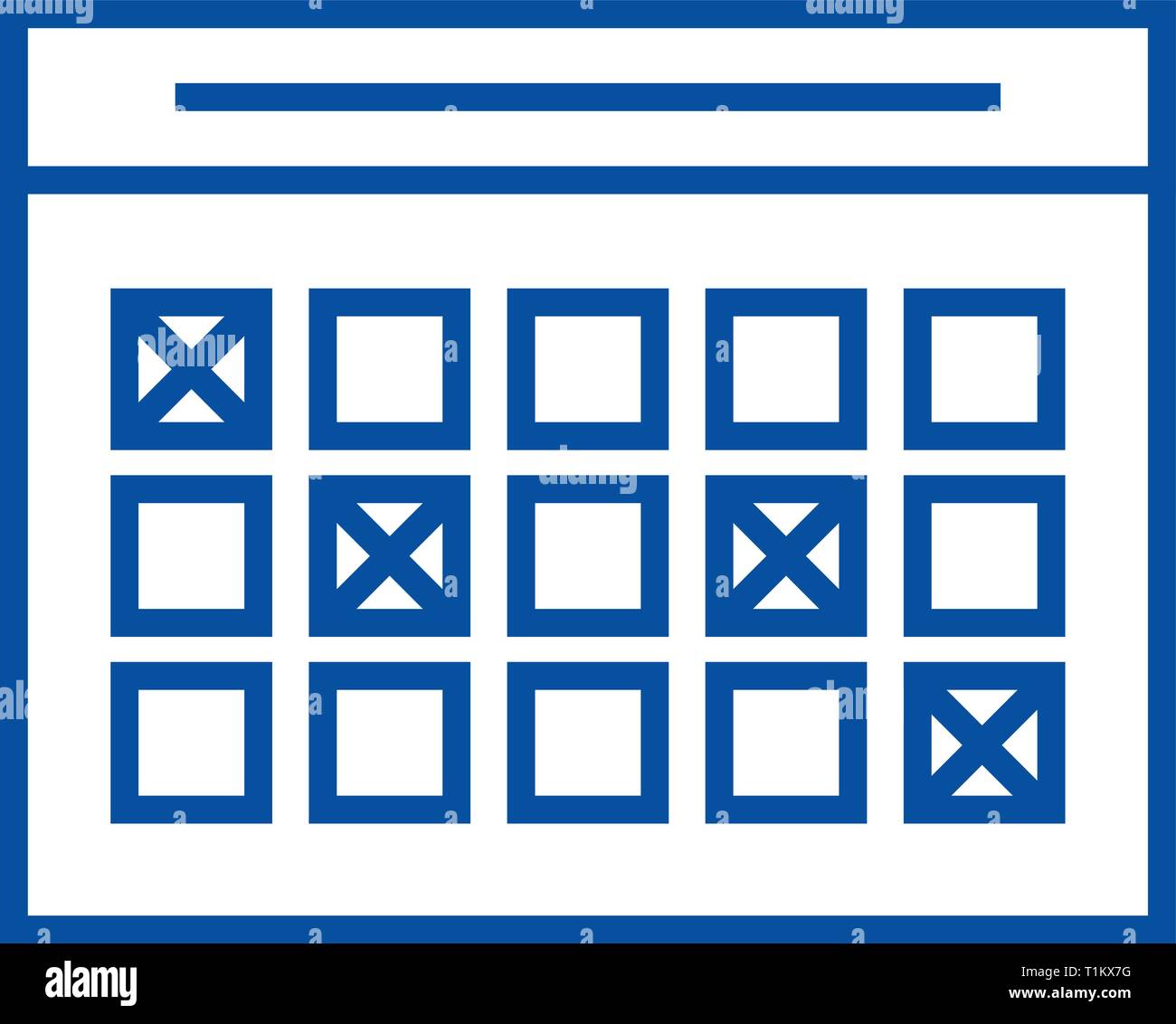 Timetable line icon concept. Timetable flat vector symbol, sign ...