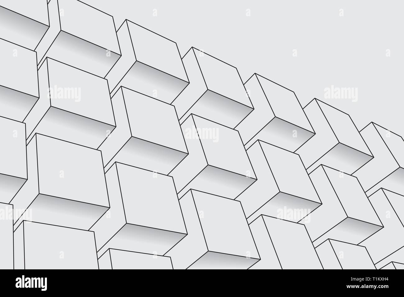 Abstract boxes background. Modern technology with square mesh. Geometric lines. Cube cell Stock ...