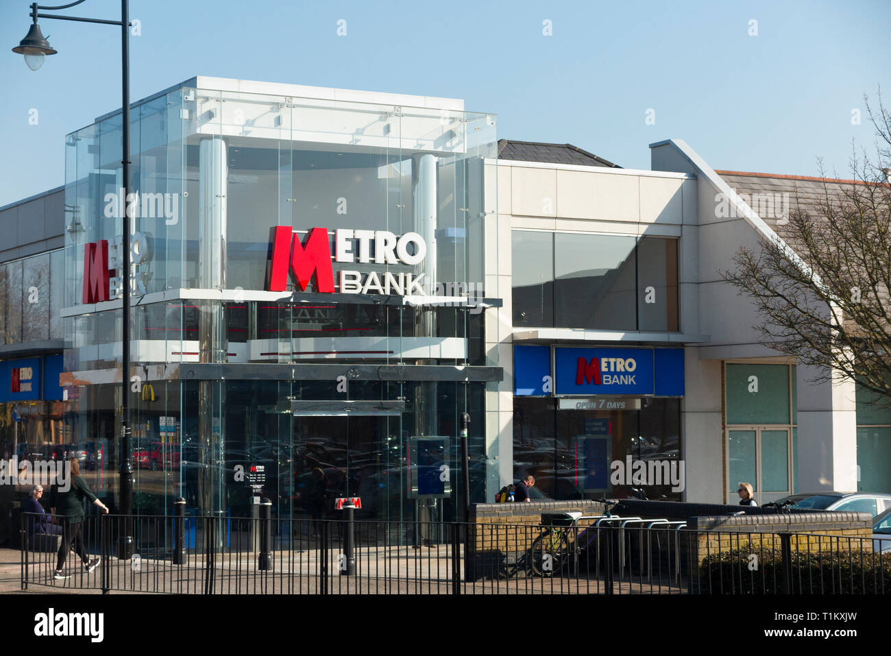 A high street branch of the Metro Bank / Metrobank bank. Two Rivers ...