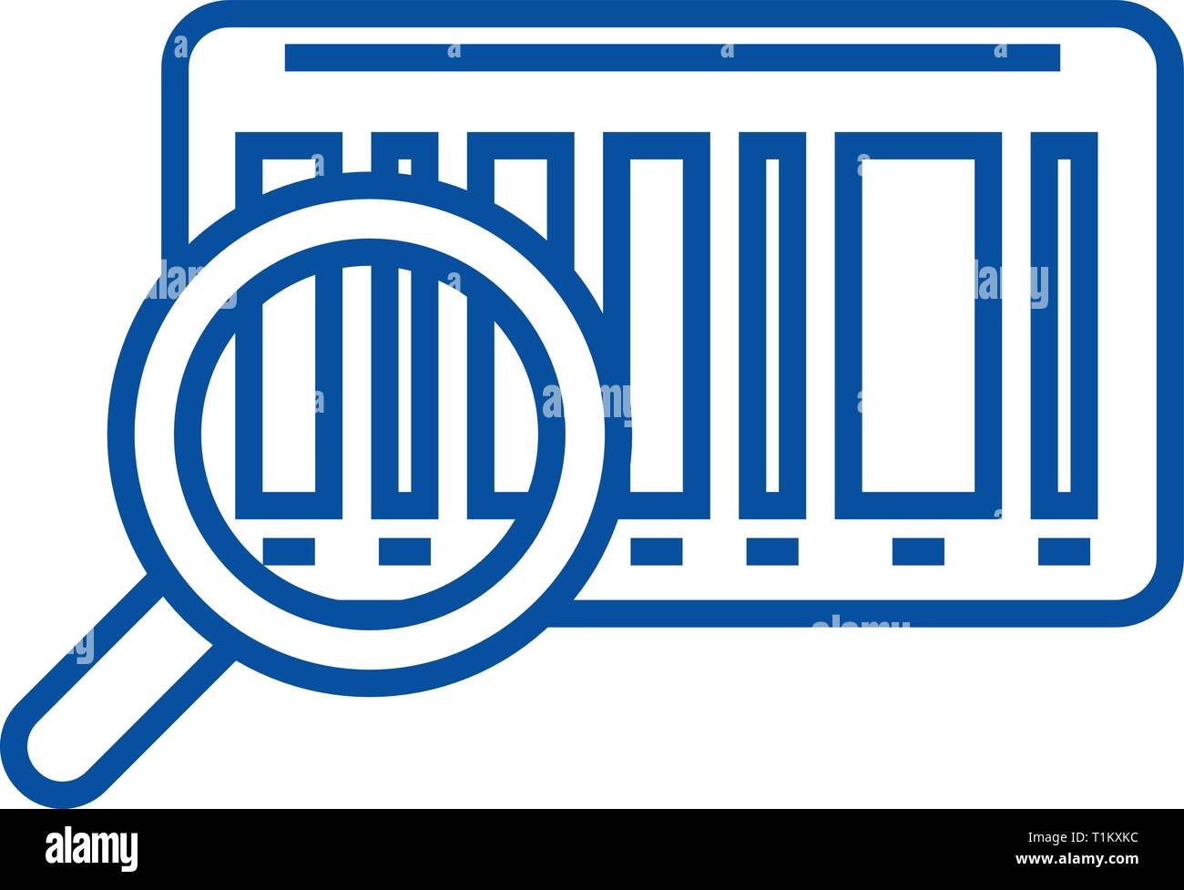 Tracking code line icon concept. Tracking code flat vector symbol, sign ...