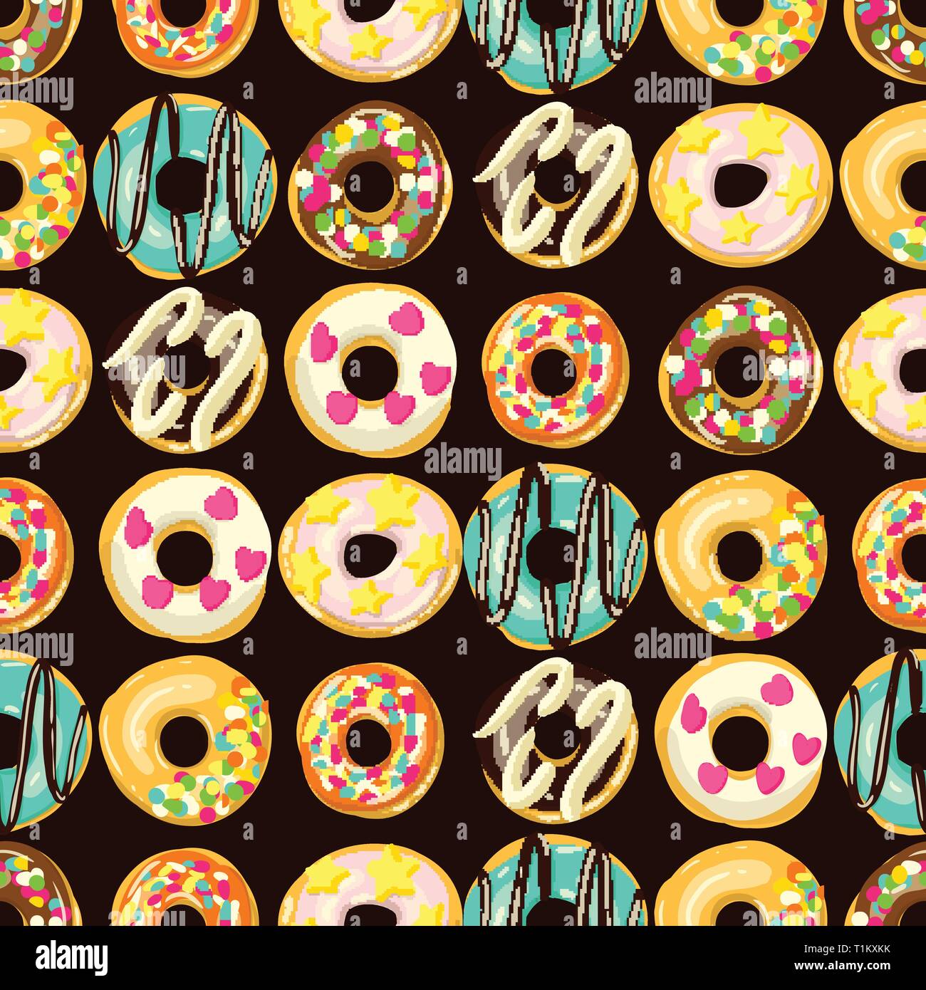 Top view fried sweet Stock Vector Images - Alamy