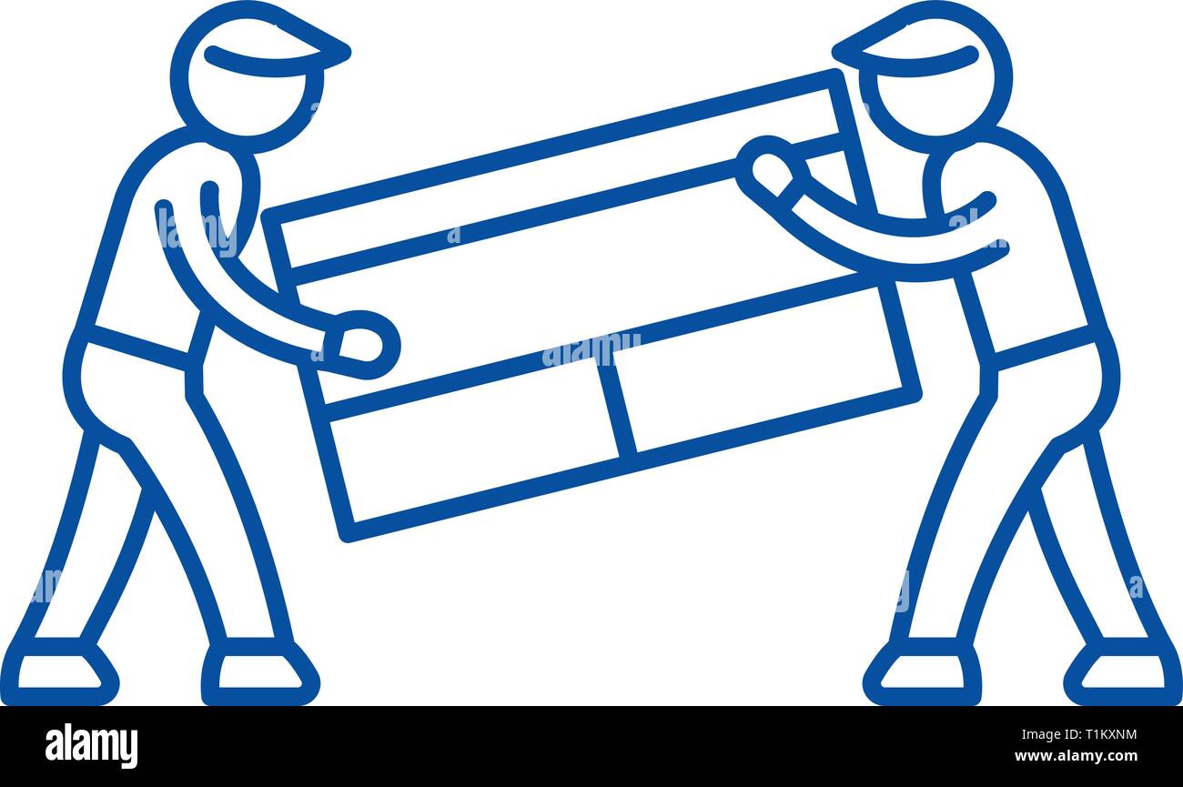 Transportation of things line icon concept. Transportation of things ...