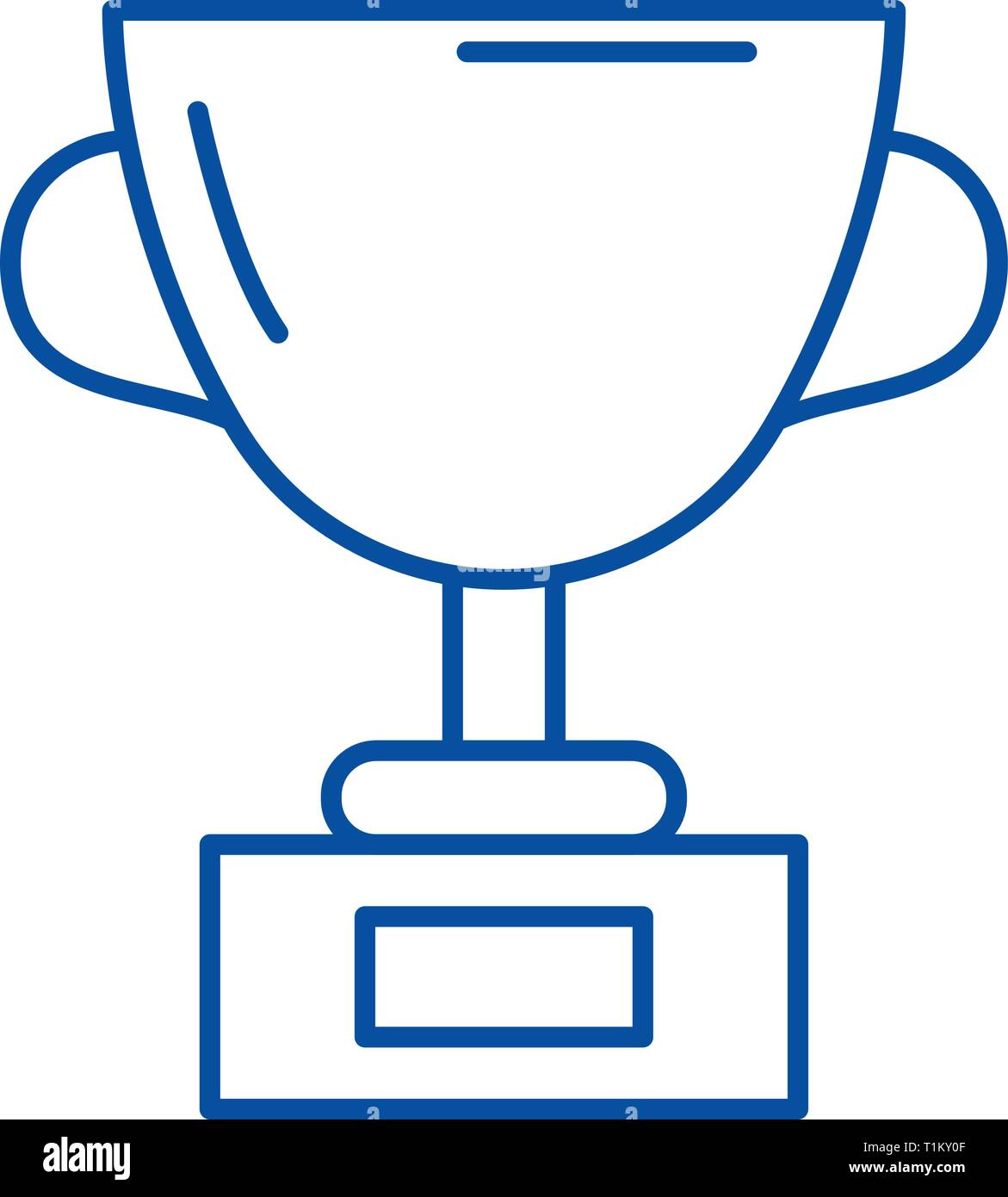 Trophy line icon concept. Trophy flat vector symbol, sign, outline ...