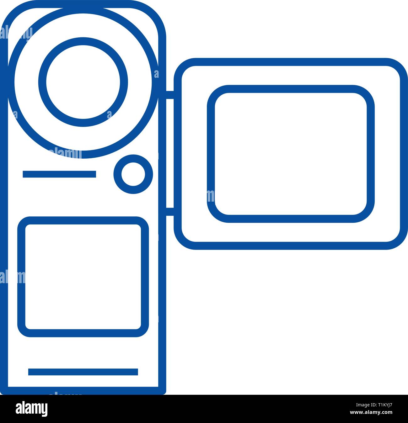 Video camera,movie making line icon concept. Video camera,movie making ...