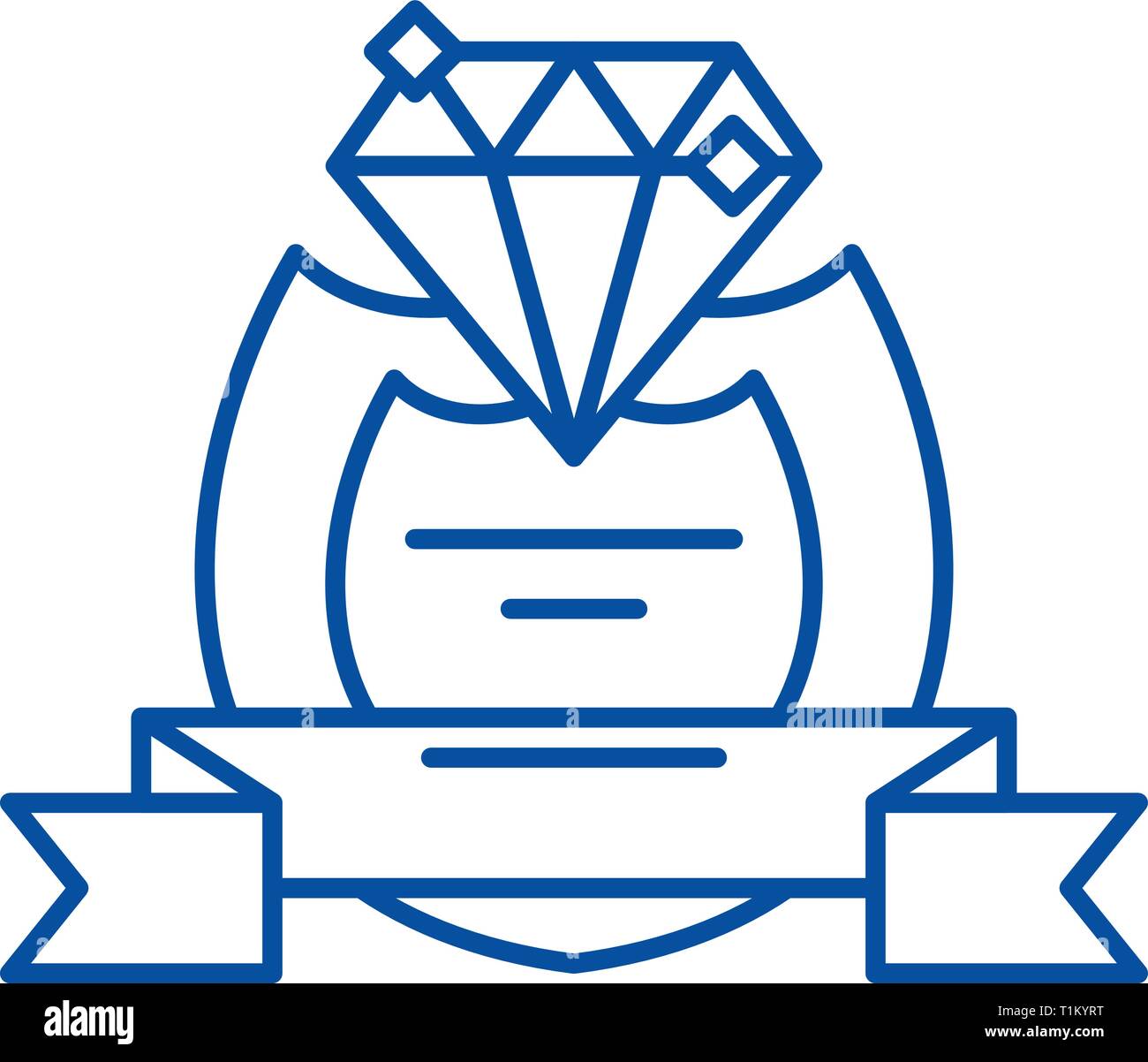 Vip client line icon concept. Vip client flat vector symbol, sign ...