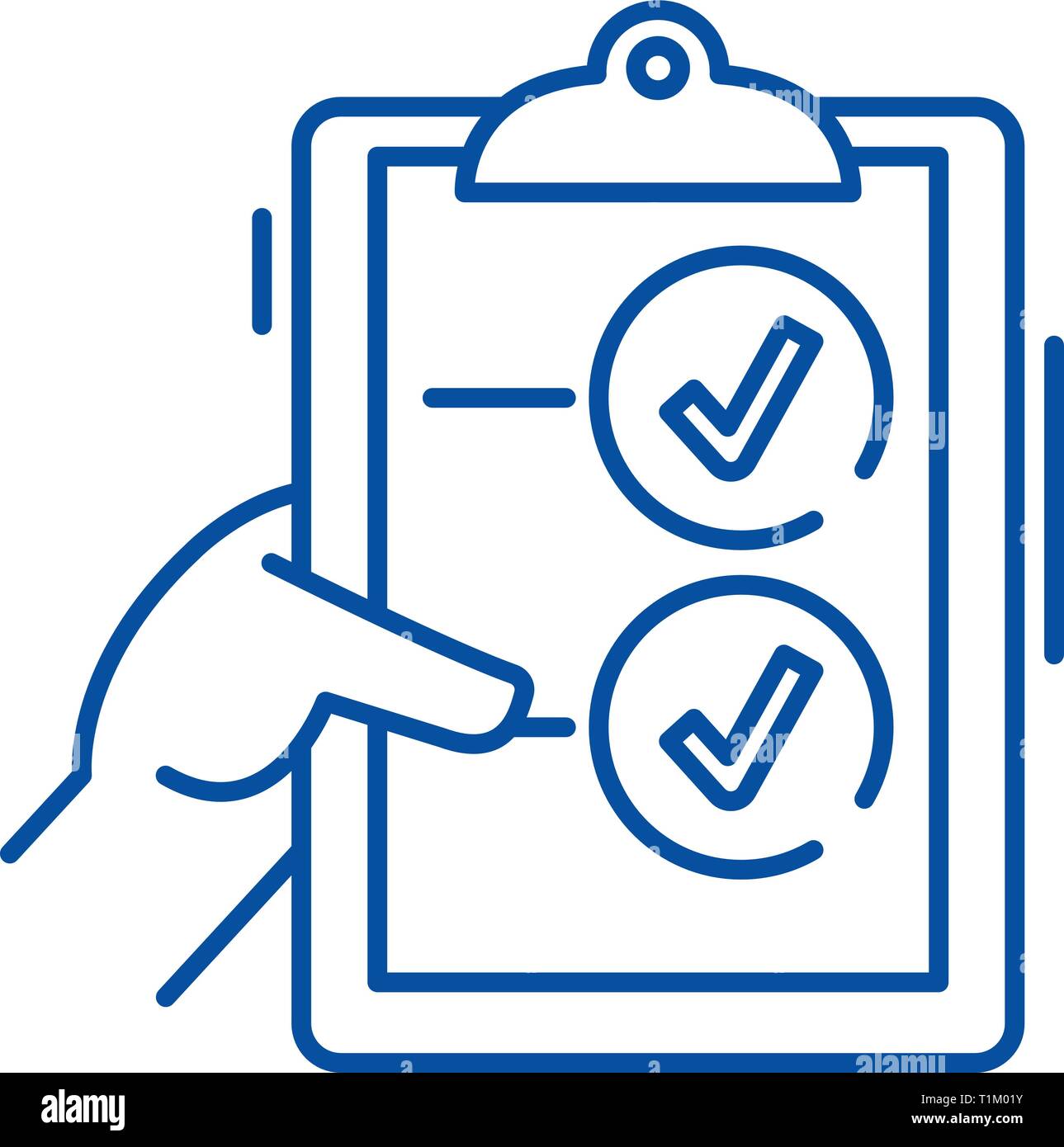 Voting line icon concept. Voting flat vector symbol, sign, outline ...