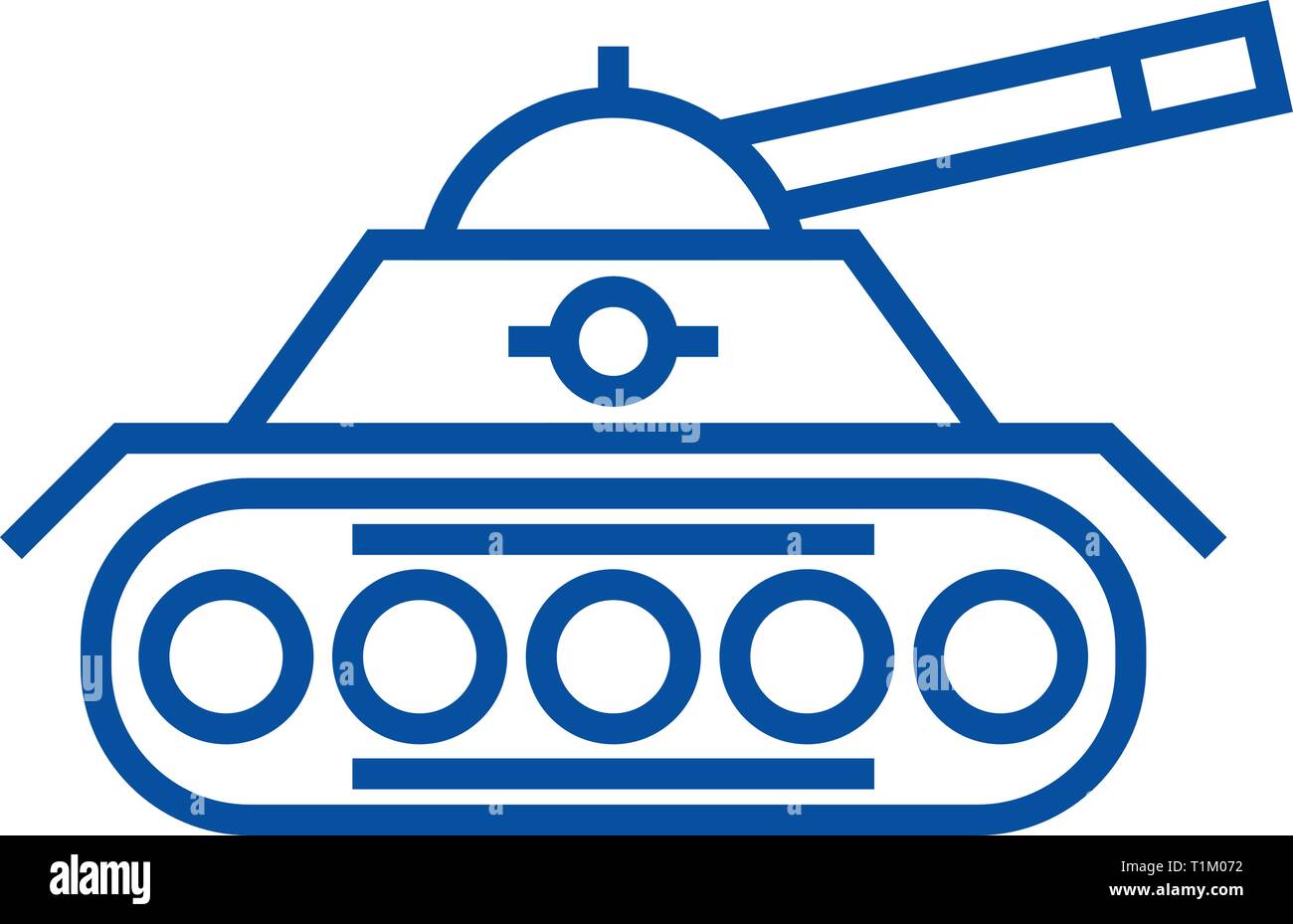 Army tank line icon Stock Vector Images - Alamy
