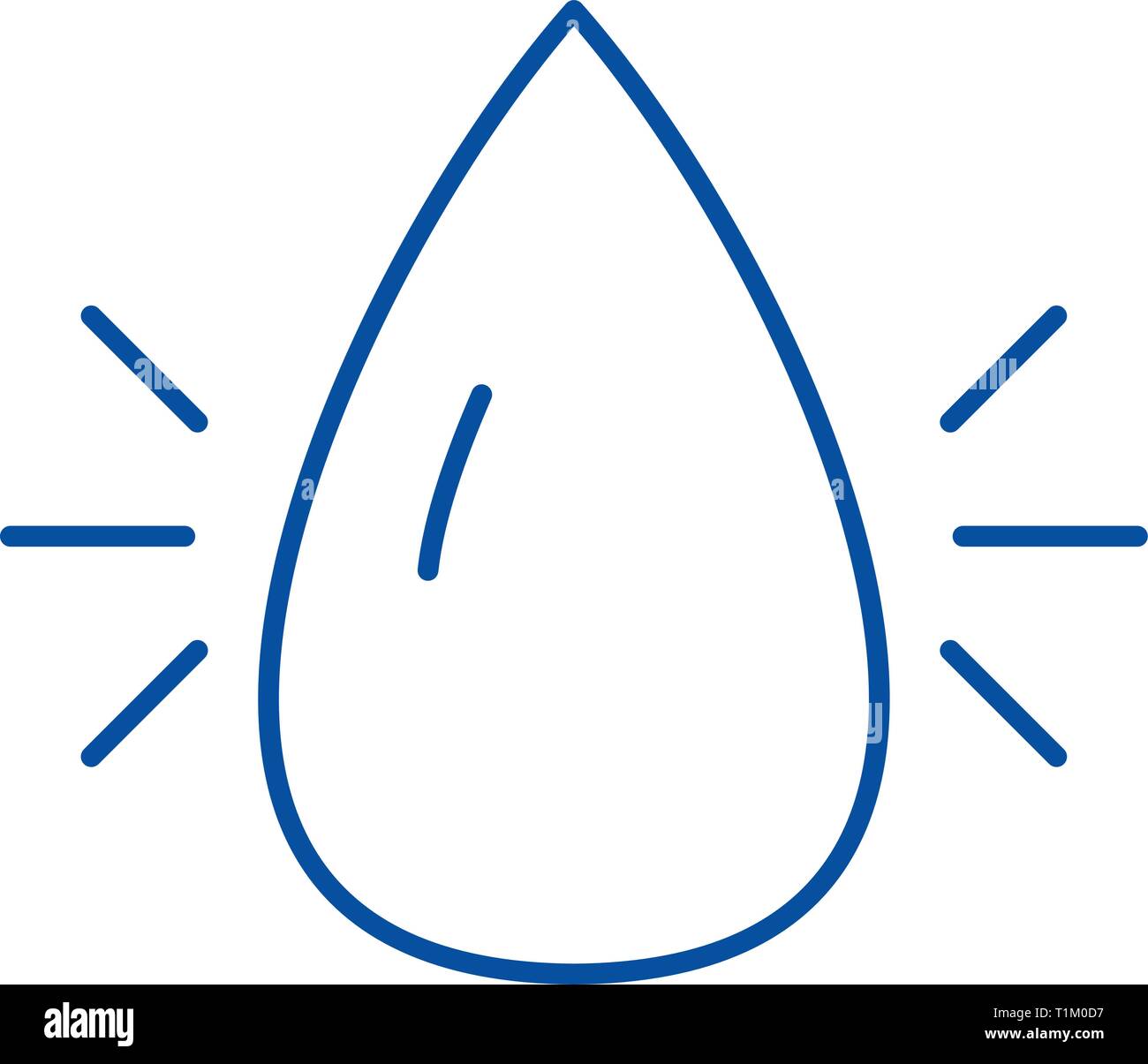 Water industry line icon concept. Water industry flat vector symbol ...