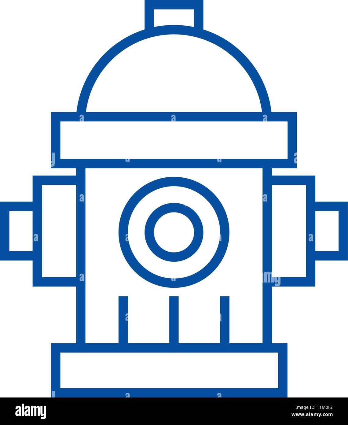 Water tower,hydrant line icon concept. Water tower,hydrant flat vector ...