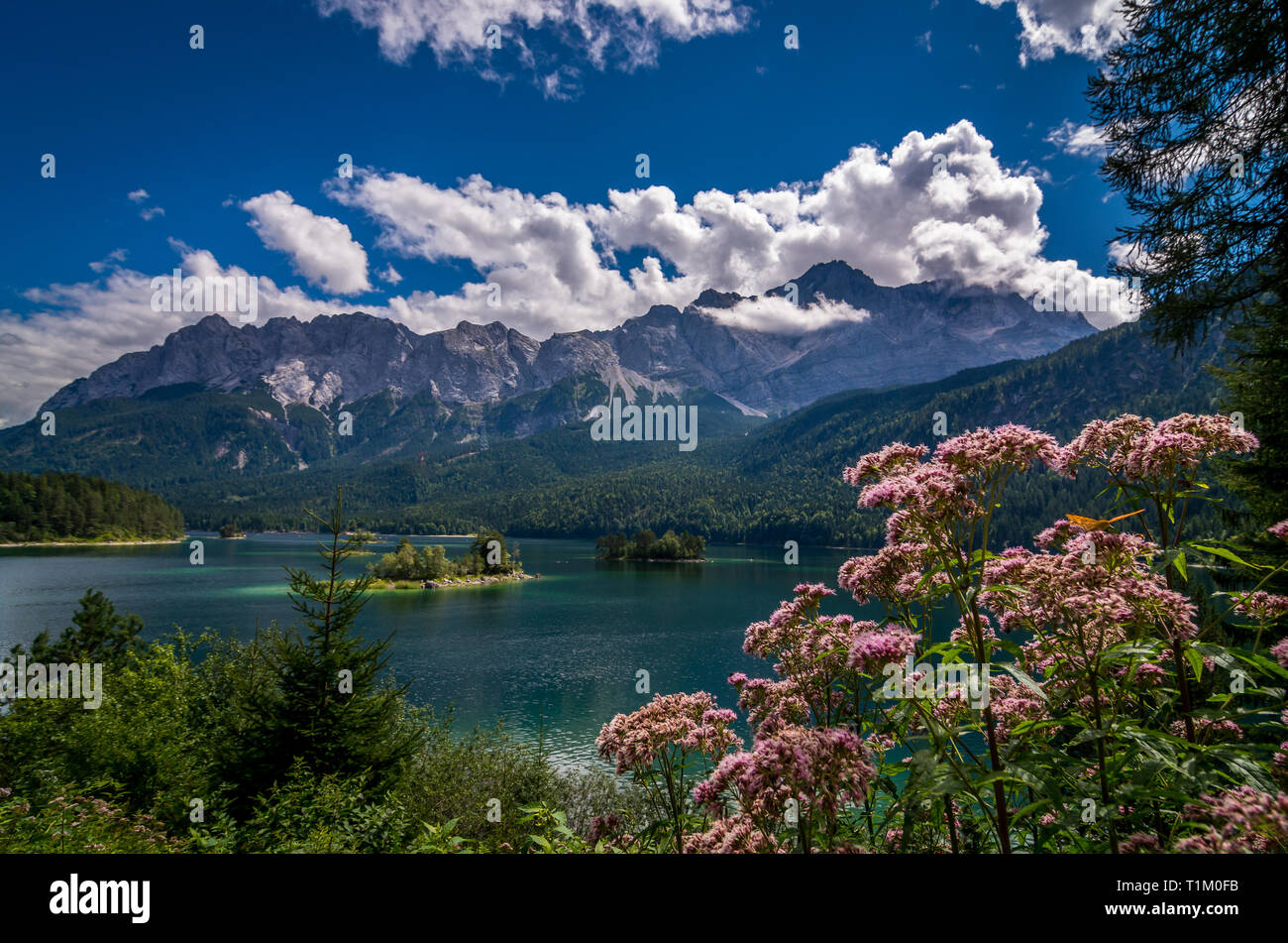 Eibsee Garmisch-Partenkirchen - View to Lake Eib, Bavaria, Germany ...