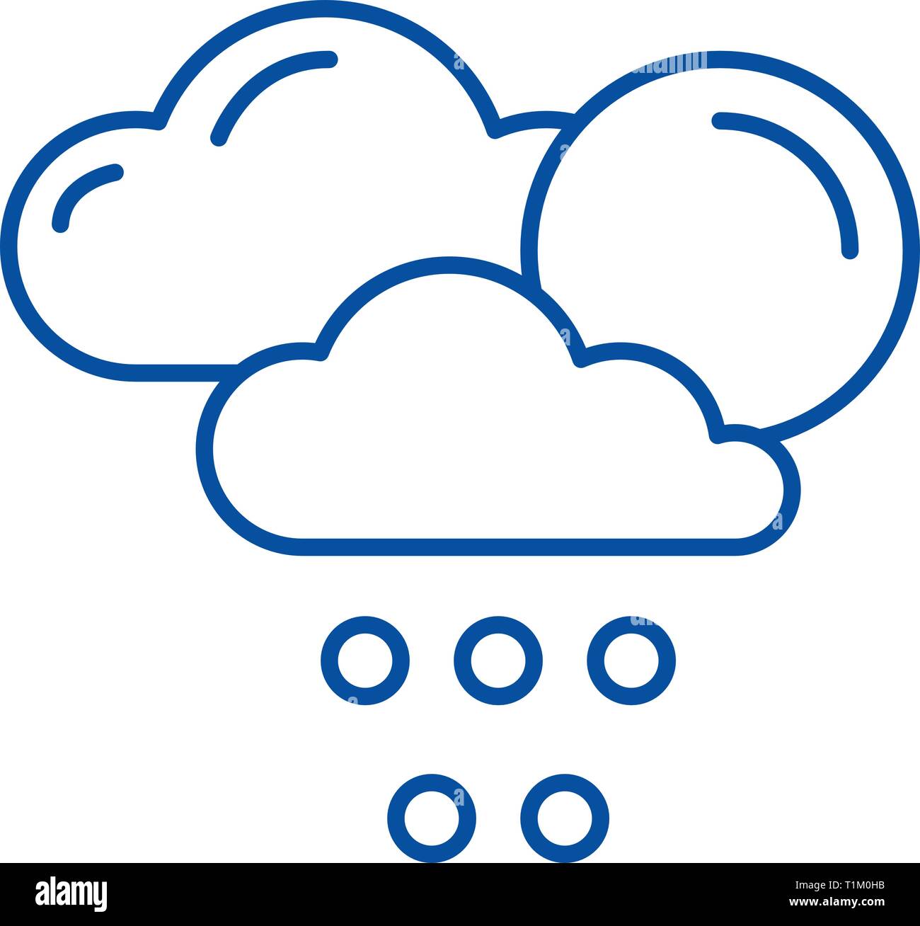 Weather forecast line icon concept. Weather forecast flat vector symbol ...