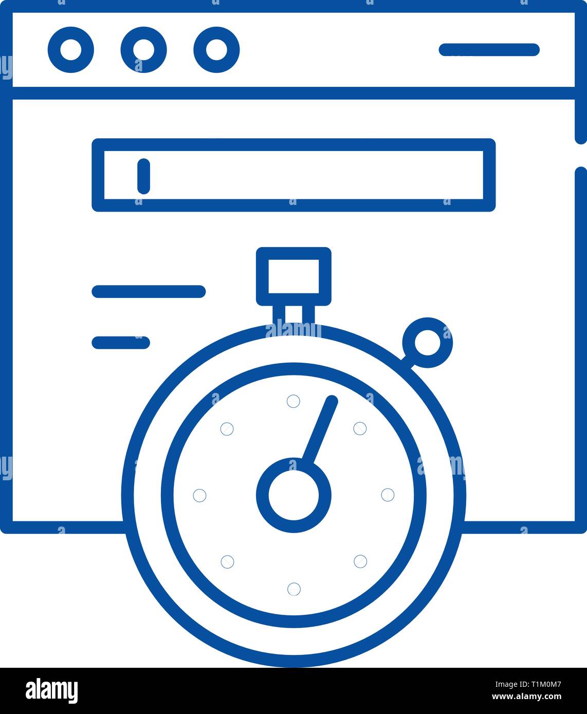 Website speed line icon concept. Website speed flat vector symbol, sign ...