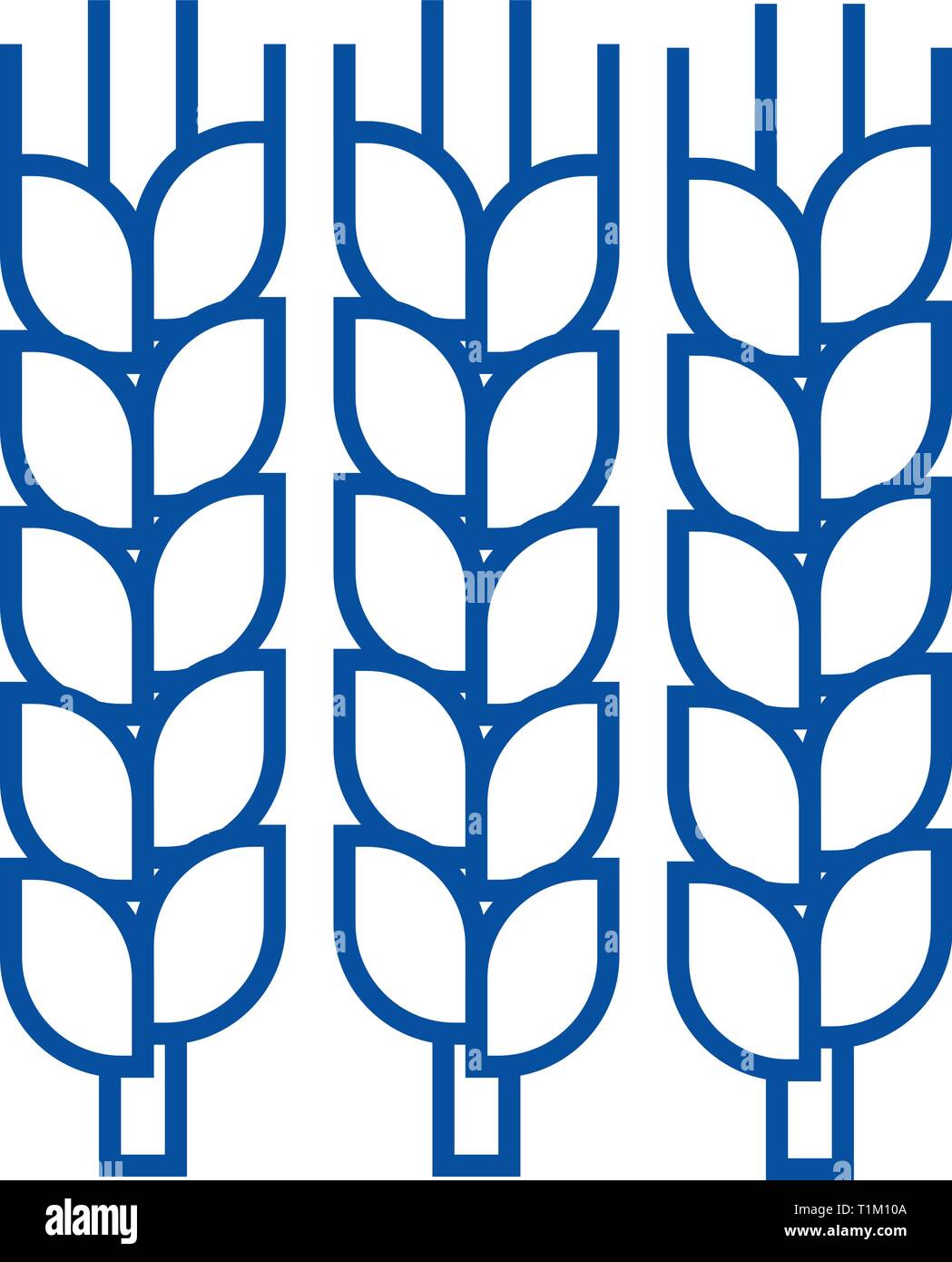 Wheat line icon concept. Wheat flat vector symbol, sign, outline ...