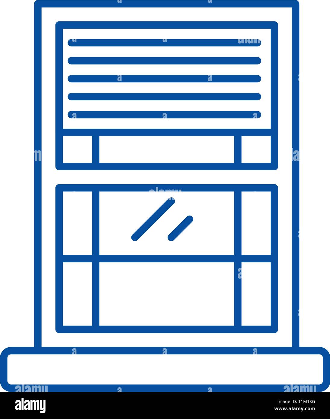 Window line icon concept. Window flat vector symbol, sign, outline ...