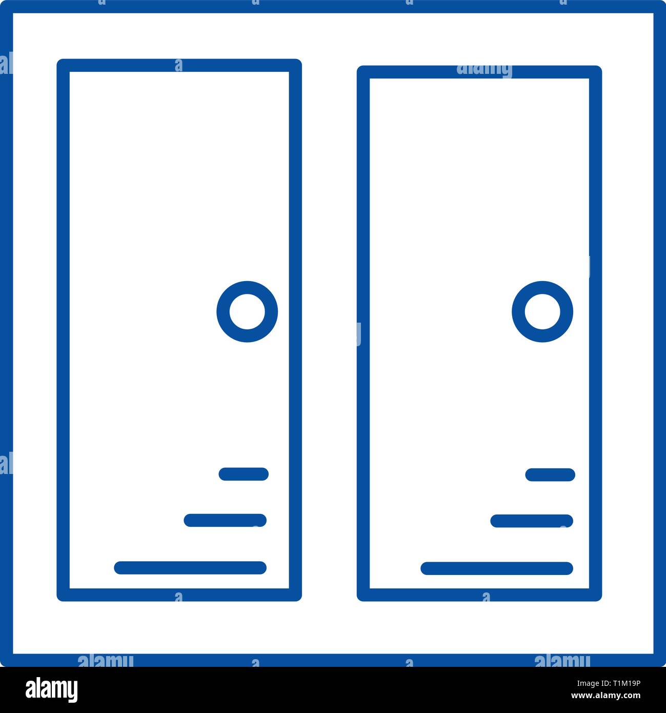 Windows line icon concept. Windows flat vector symbol, sign, outline ...