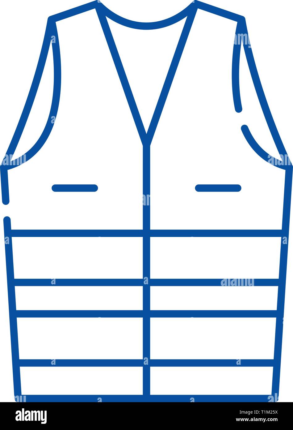 Work clothes line icon concept. Work clothes flat vector symbol, sign ...