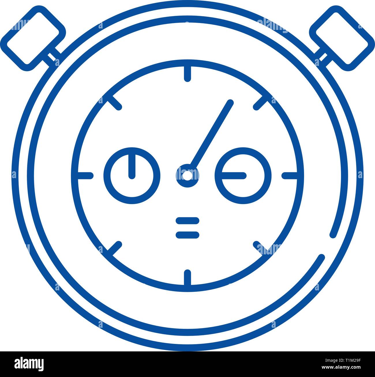 Working date line icon concept. Working date flat vector symbol, sign ...