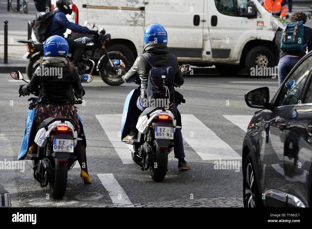 CityScoot E-scooters - Montmartre - Paris - France Stock Photo - Alamy