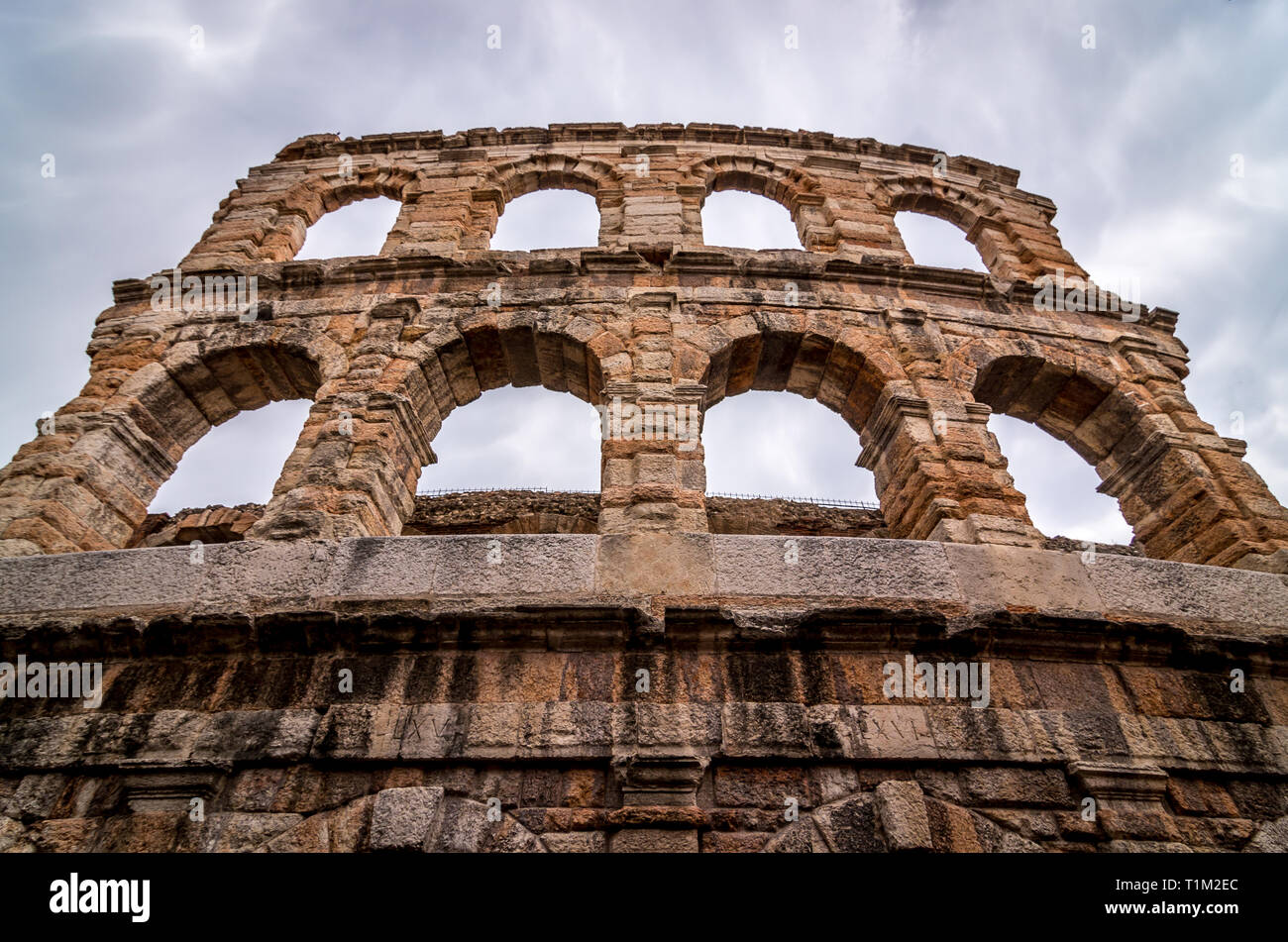 Verona, Italy. The Verona Arena is a Roman amphitheater in the city ...
