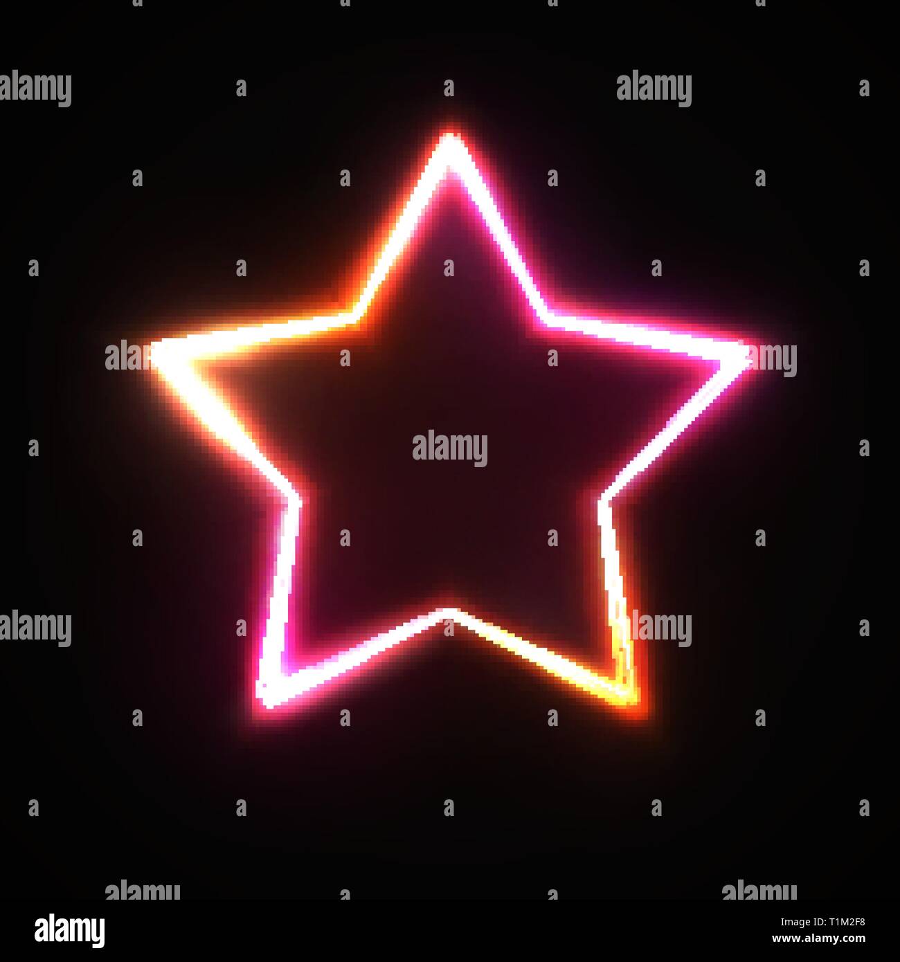 Neon sign. Stars background. Bright vector design Stock Vector Image ...