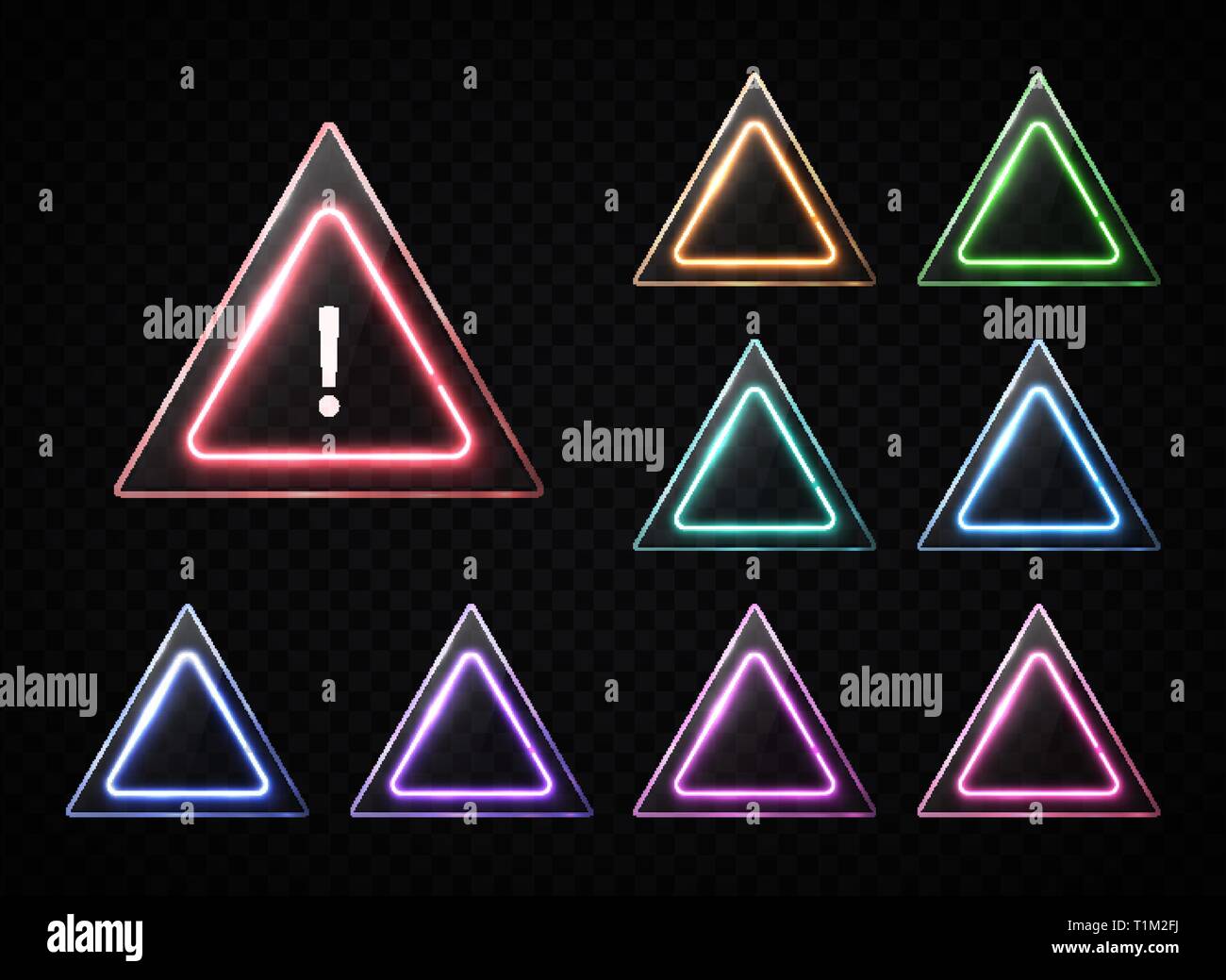 Caution led sign Stock Vector Images - Alamy