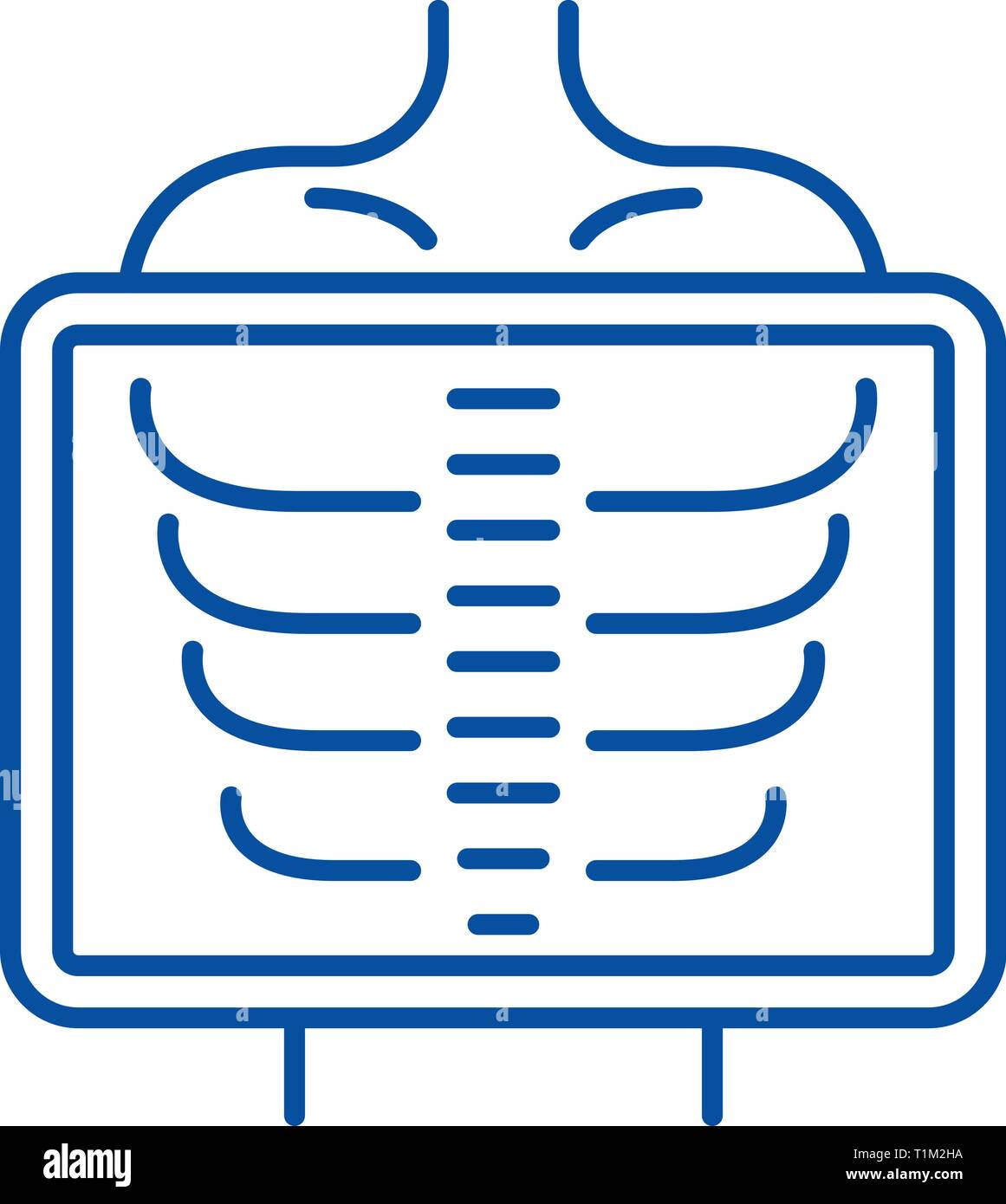 X ray line icon concept. X ray flat vector symbol, sign, outline ...