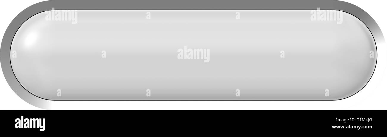 Web button 3d - white glossy realistic with metal frame, easy to expand ...