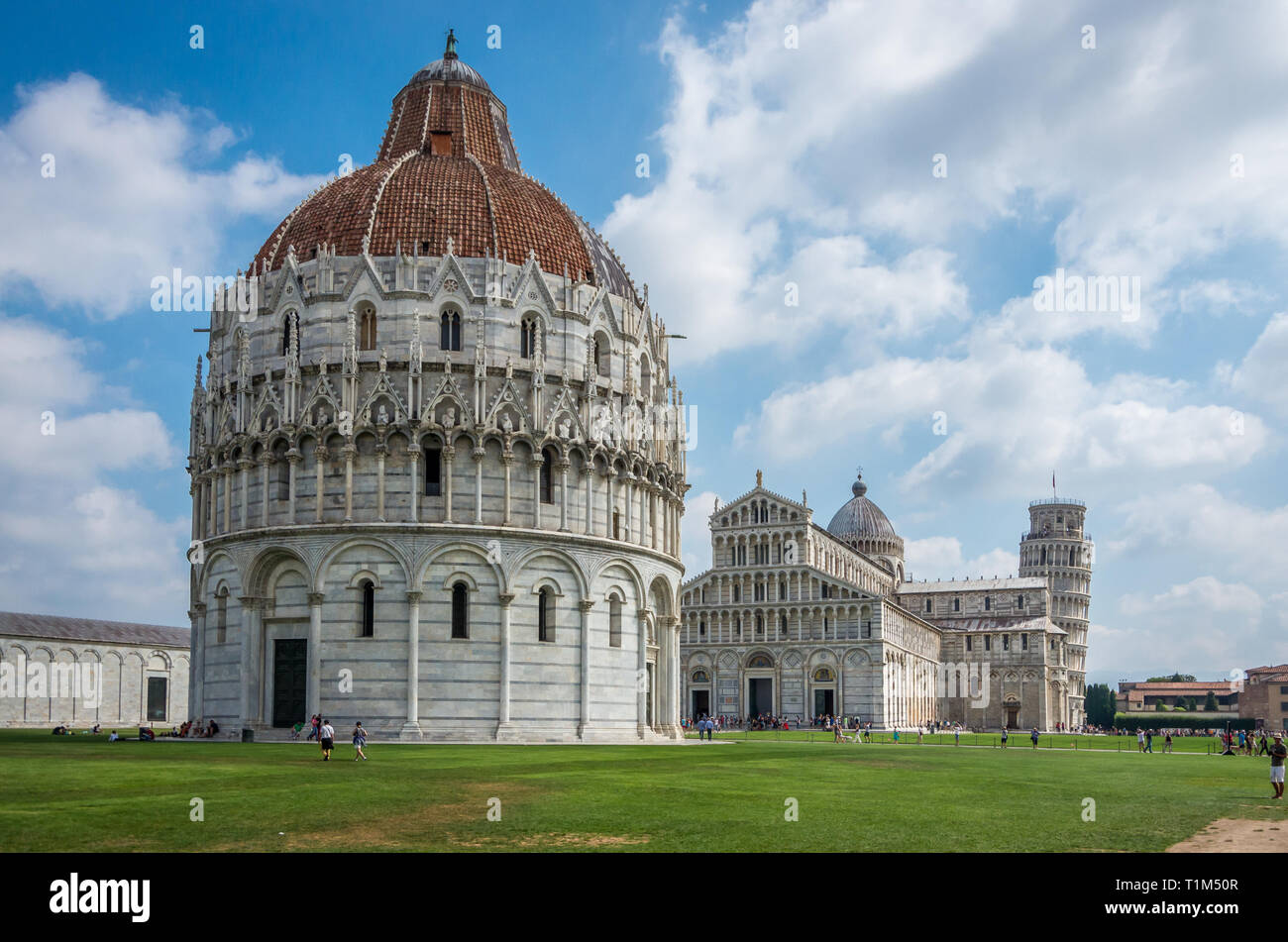 Wide angle view of Romanesque Baptistery of St. John Baptistry at ...