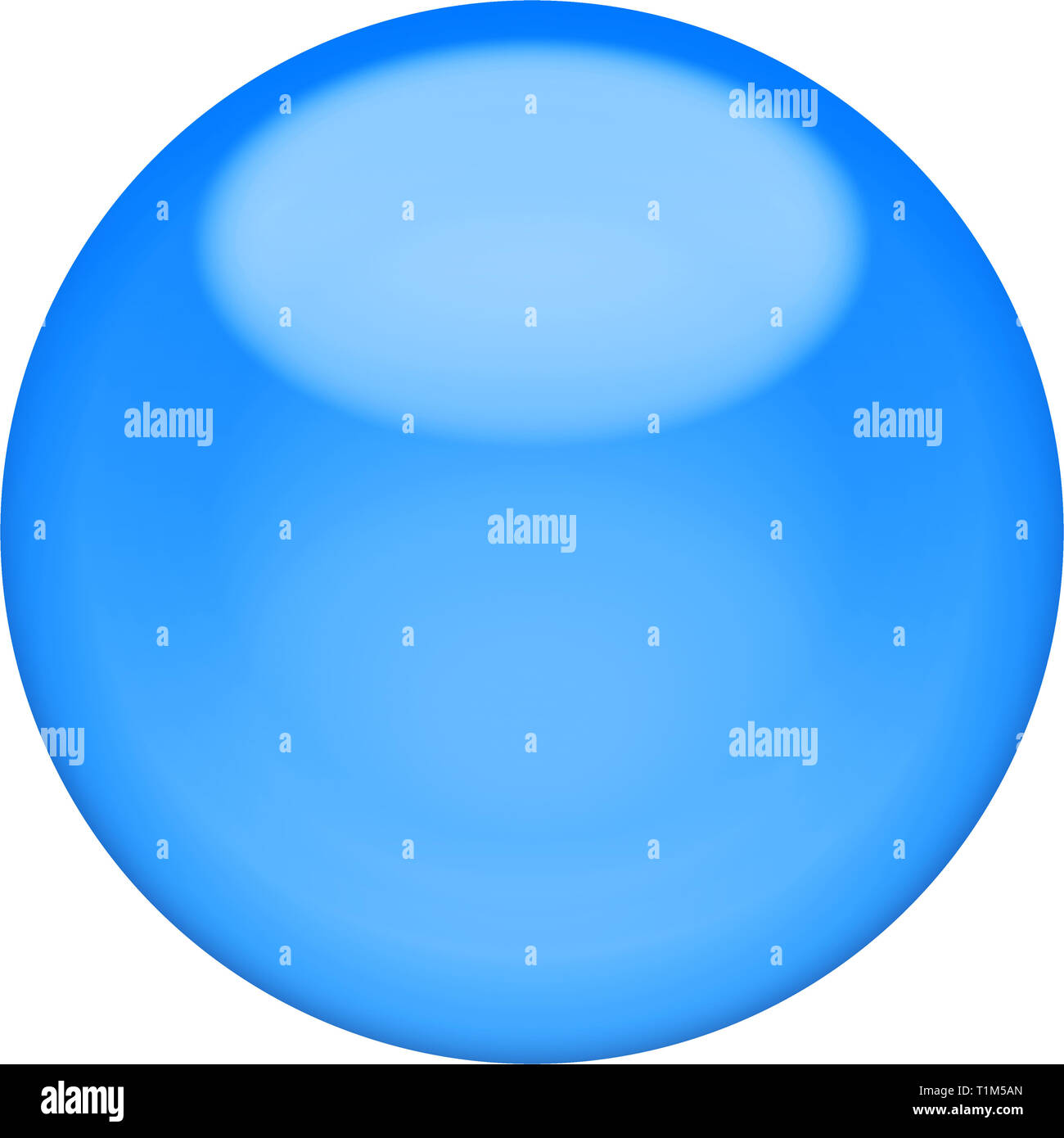 Web button 3d - blue glossy sphere, isolated Stock Photo - Alamy