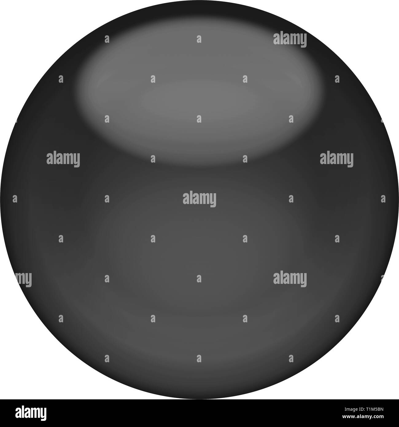Web button 3d - black glossy sphere, isolated Stock Photo - Alamy
