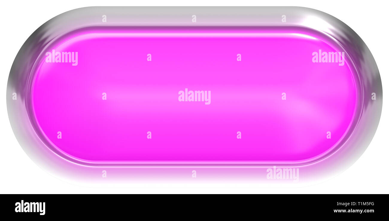 Web button 3d - purple glossy realistic with metal frame, easy to ...