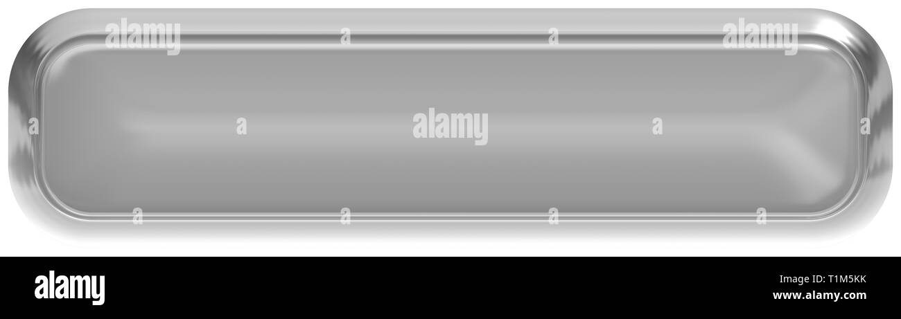 Web button 3d - gray glossy realistic with metal frame, easy to expand ...