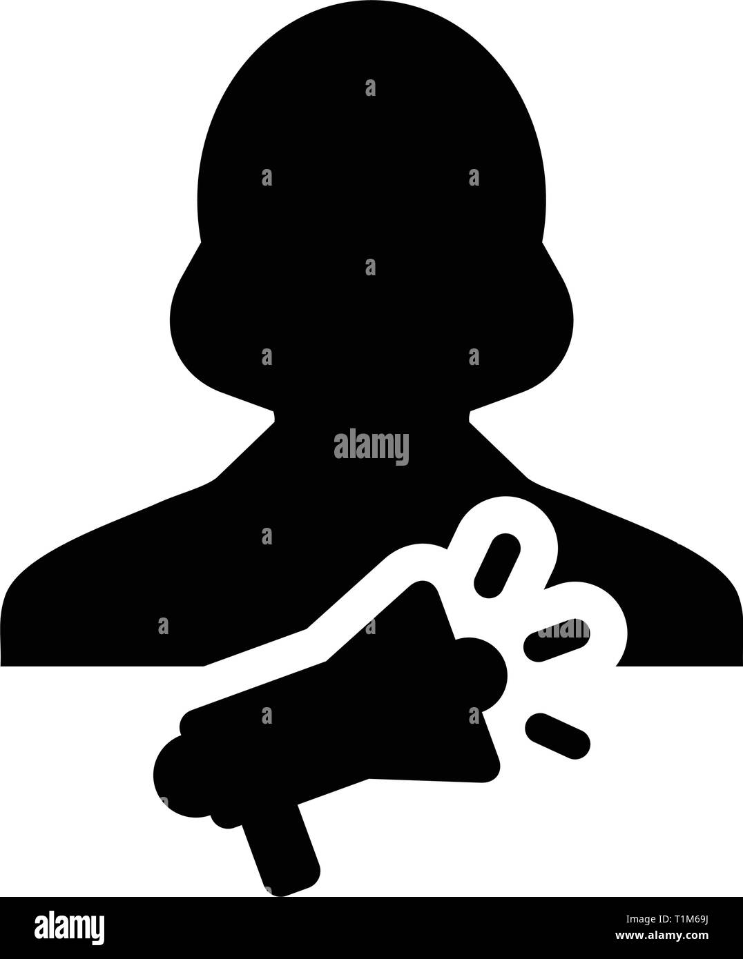 Promotion icon vector female person profile avatar symbol with ...