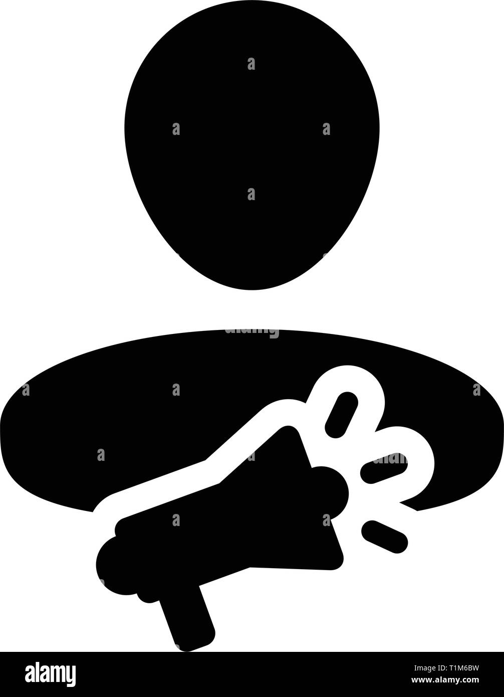 Public Speaking icon vector male person profile avatar symbol with ...