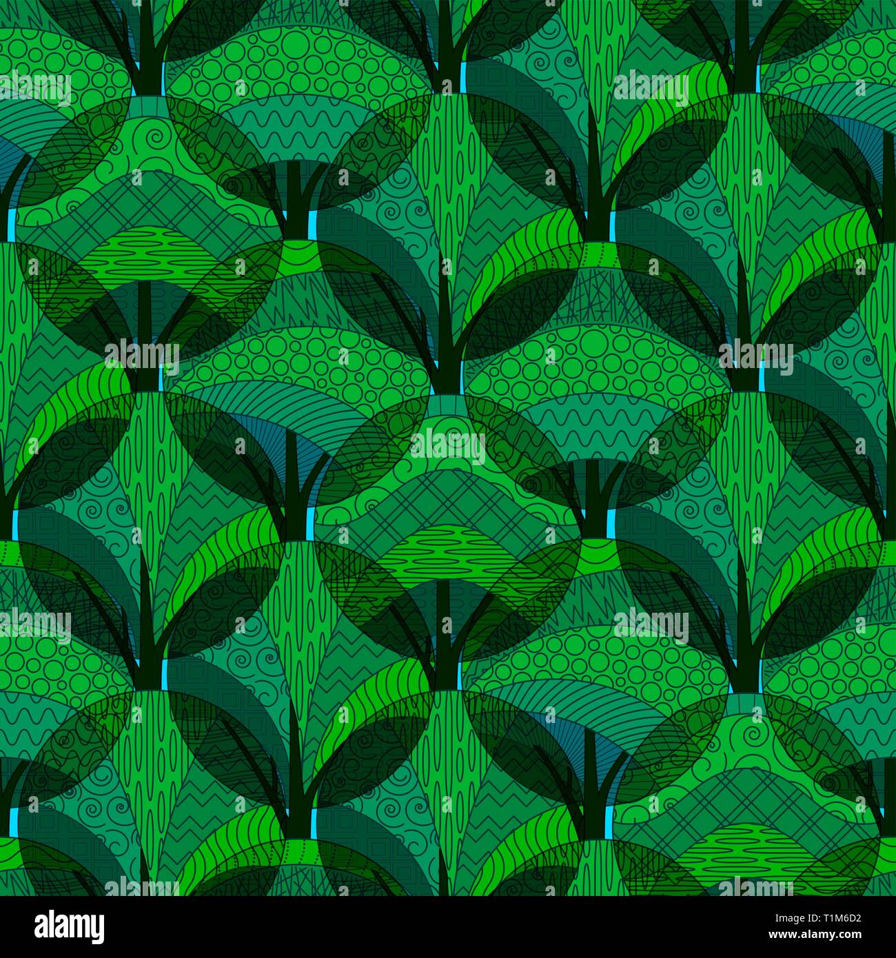 Trees, Seamless Background Stock Vector Image & Art - Alamy