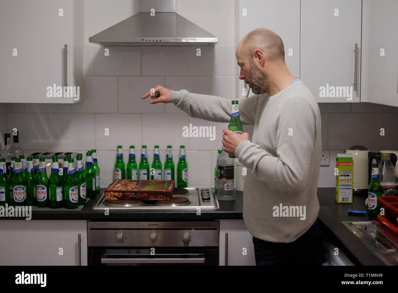 Empty alcohol bottles hi-res stock photography and images - Alamy