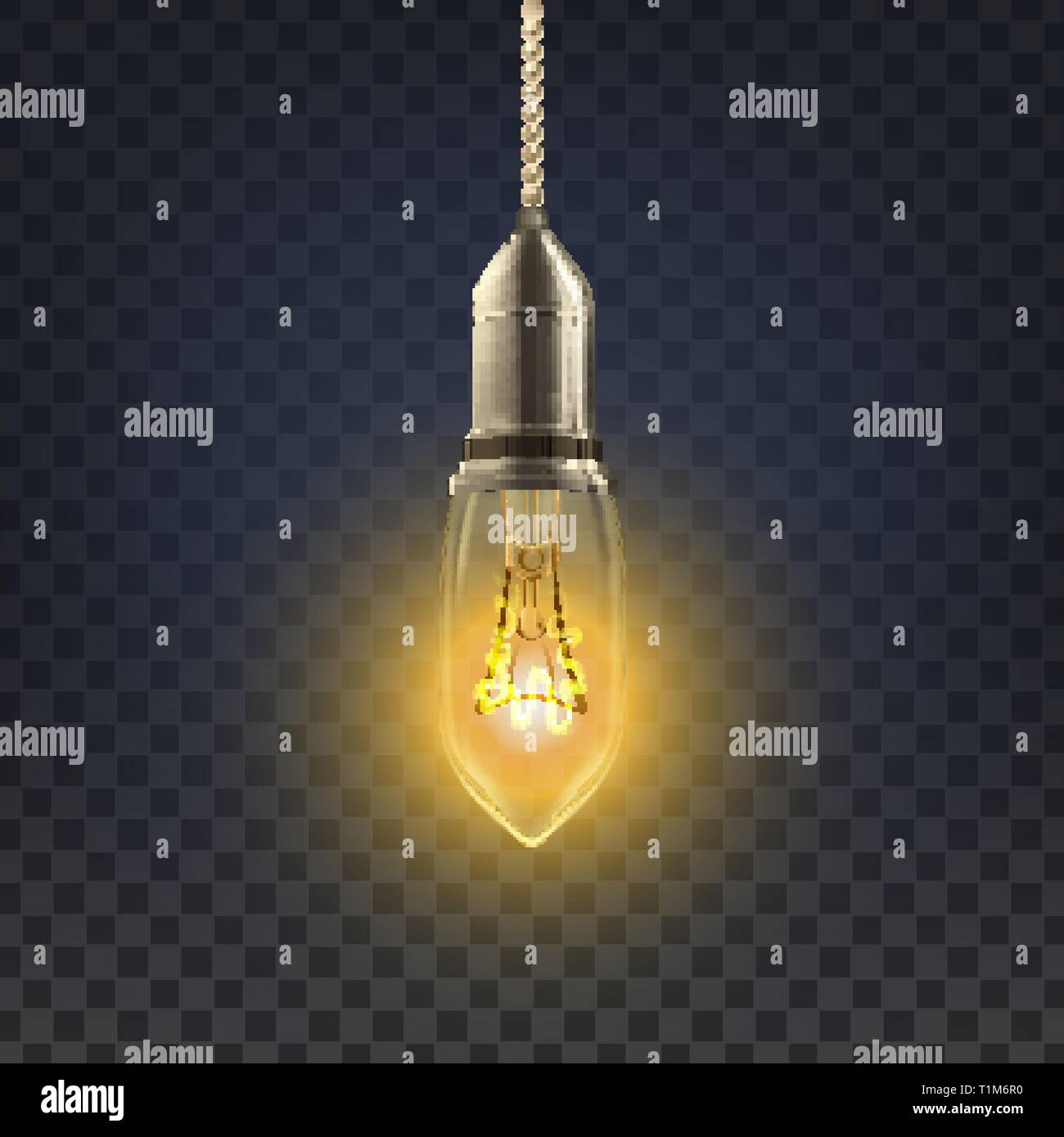 Light Bulb Vector. Abstract Interior Light Bulb. Old Background. 3D ...
